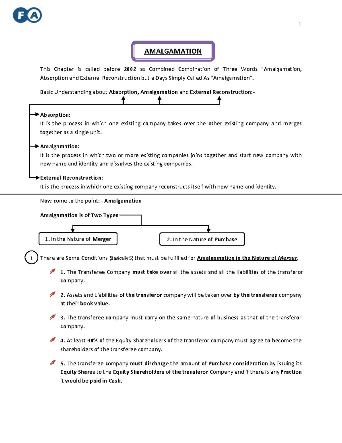 Amalgamation Summary Notes - This Chapter is called before 2002 as ...
