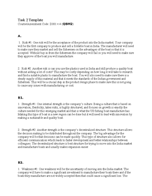 QHT1 Task 1 - Tangible Products Company MEMO TO: All employees From ...