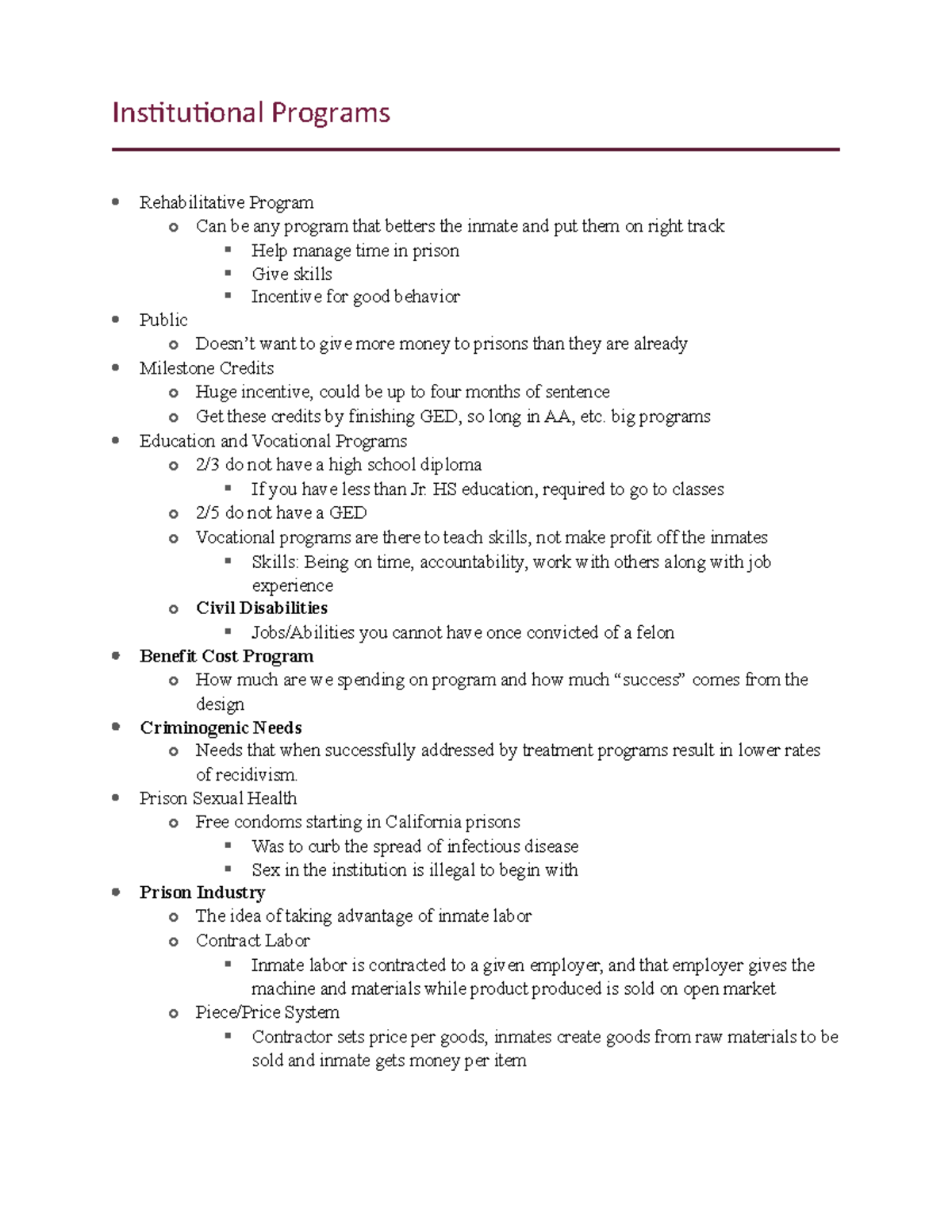 Institutional Programs - big programs Education and Vocational Programs ...