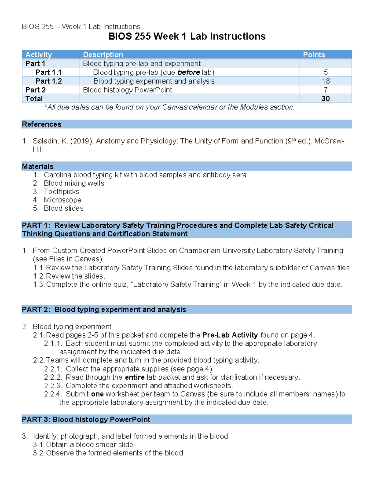 BIOS 255 Week 1 Lab Report - BIOS 255 Week 1 Lab Instructions Activity ...