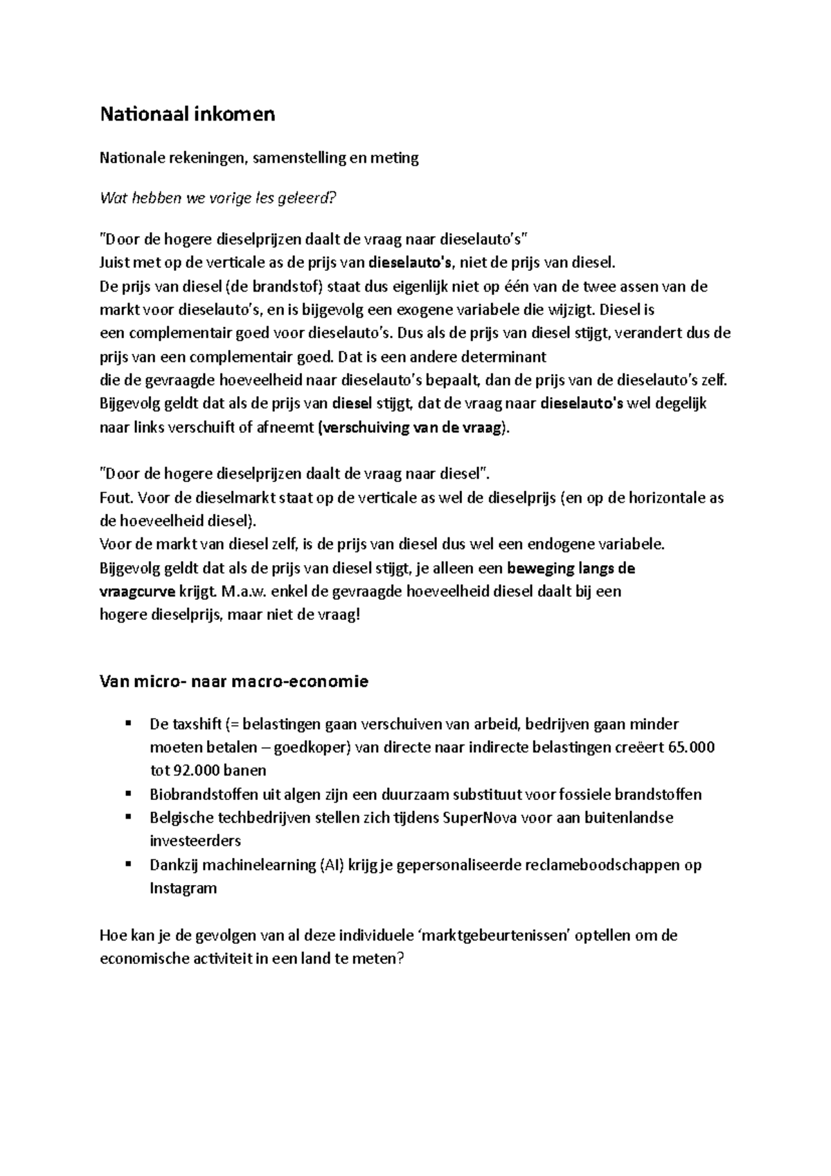 Nationaal inkomen + H15 (pp) - Nationaal inkomen Nationale rekeningen ...