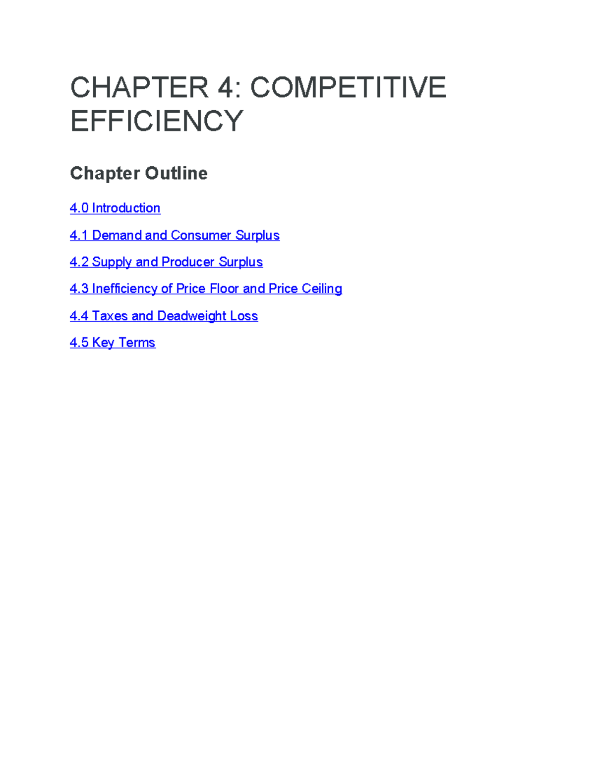 Chapter 4 ( Competitive Effiency) - CHAPTER 4: COMPETITIVE EFFICIENCY ...
