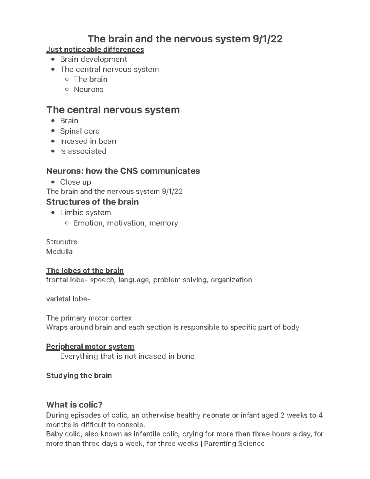 The brain and the nervous system 9:1:22 copy - ï ï ï ï ï ï ï ï ï ï ï ...
