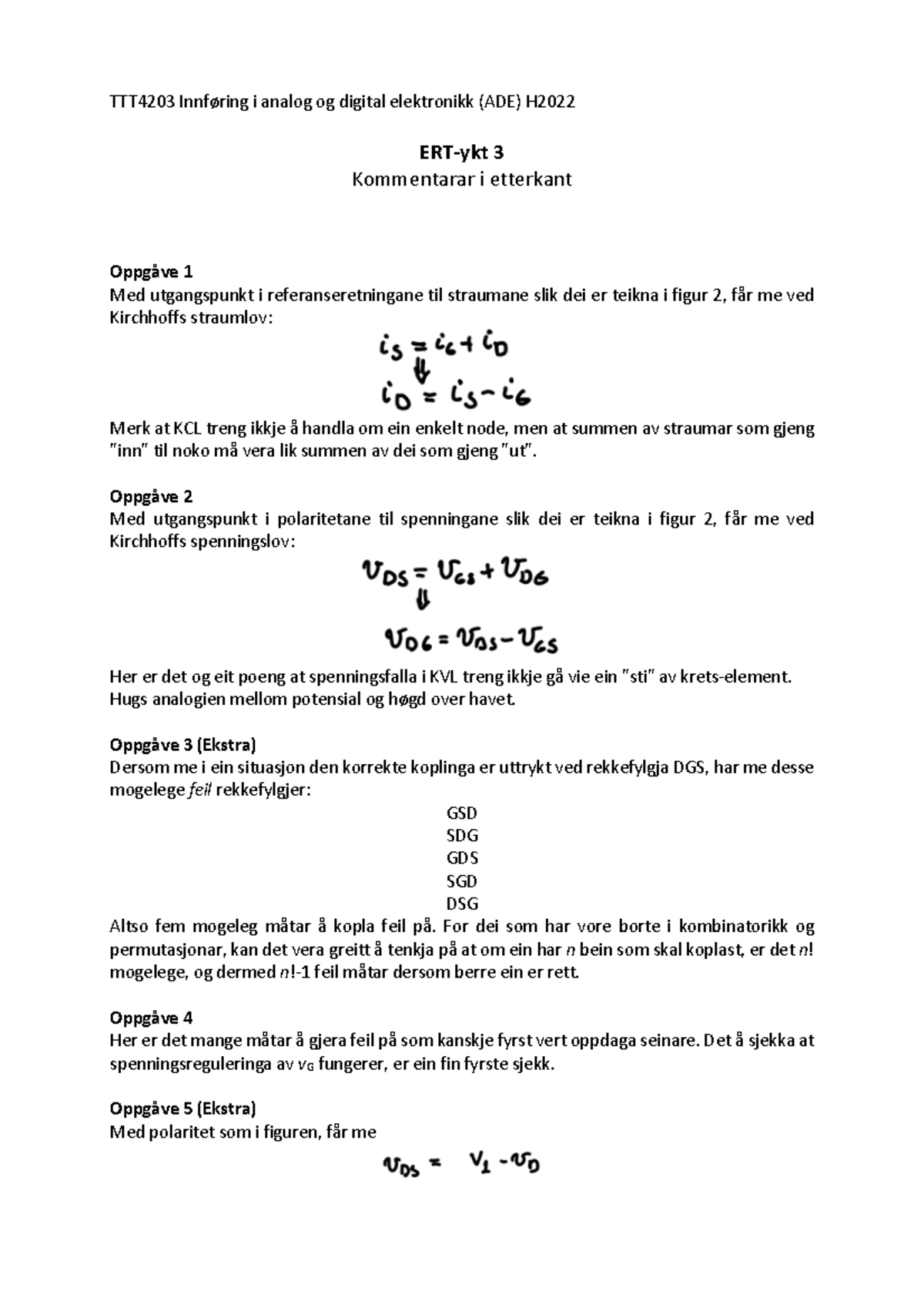 Kommentar ERT3 - ERT økt 3 - TTT4203 Innføring i analog og digital ...