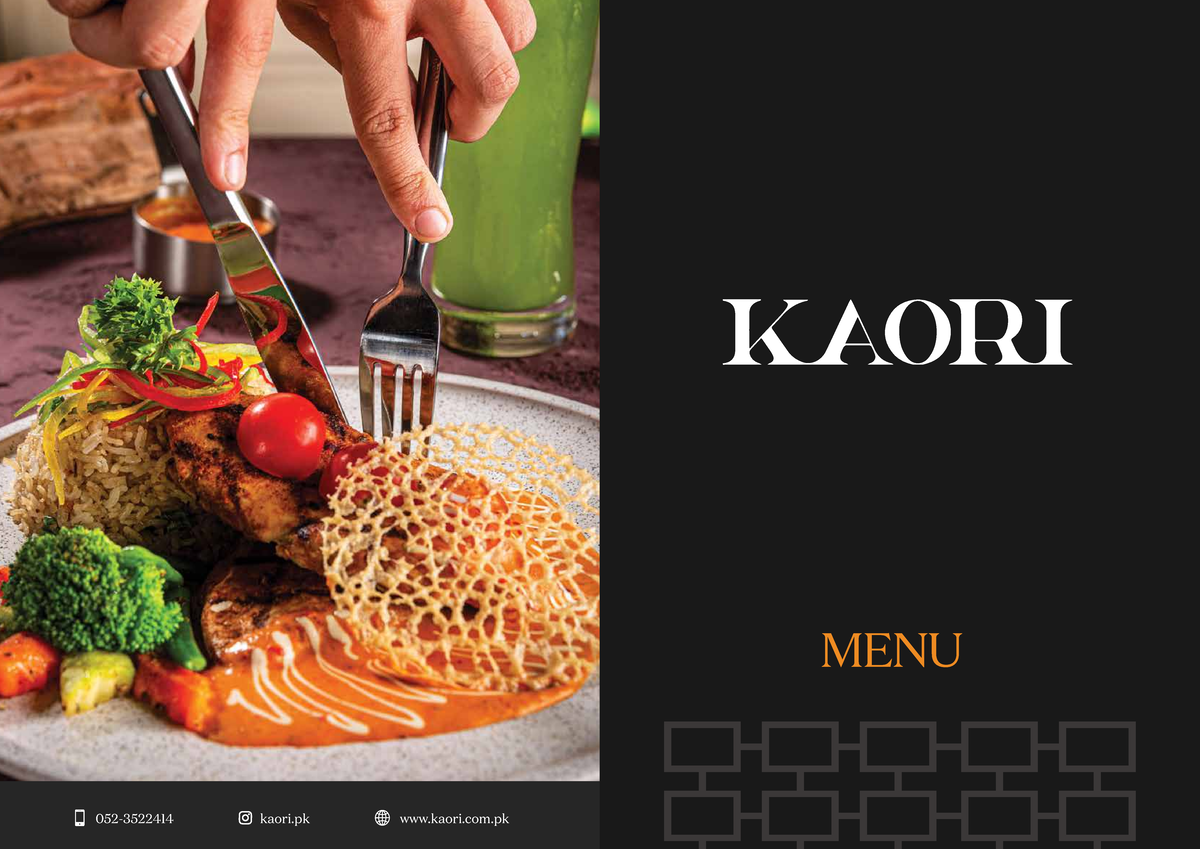 Kaori - Menu (January 2024) - MENU 052-3522414 kaori kaori.com *All prices are exclusive of ...