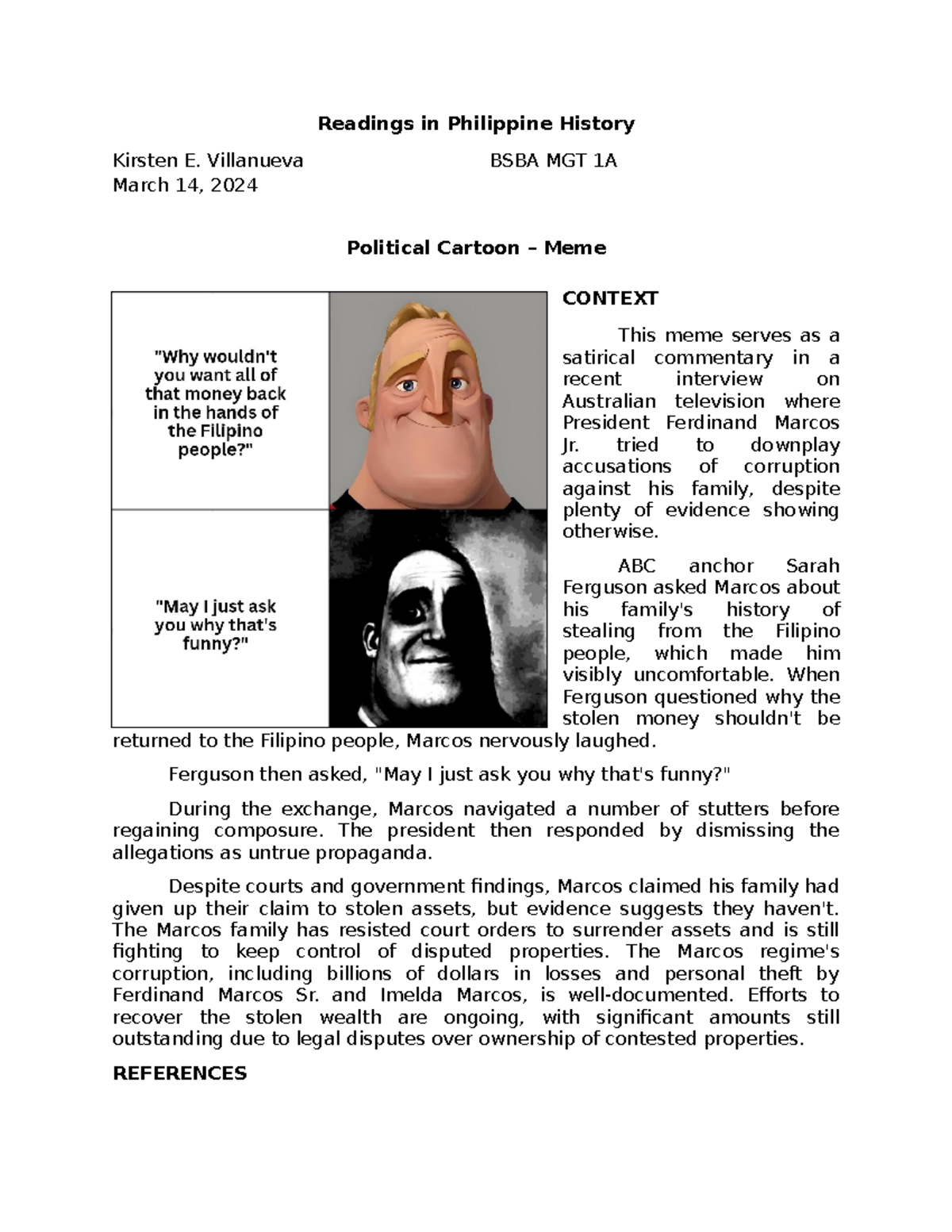 Political-Cartoon-Meme - Readings in Philippine History Kirsten E ...