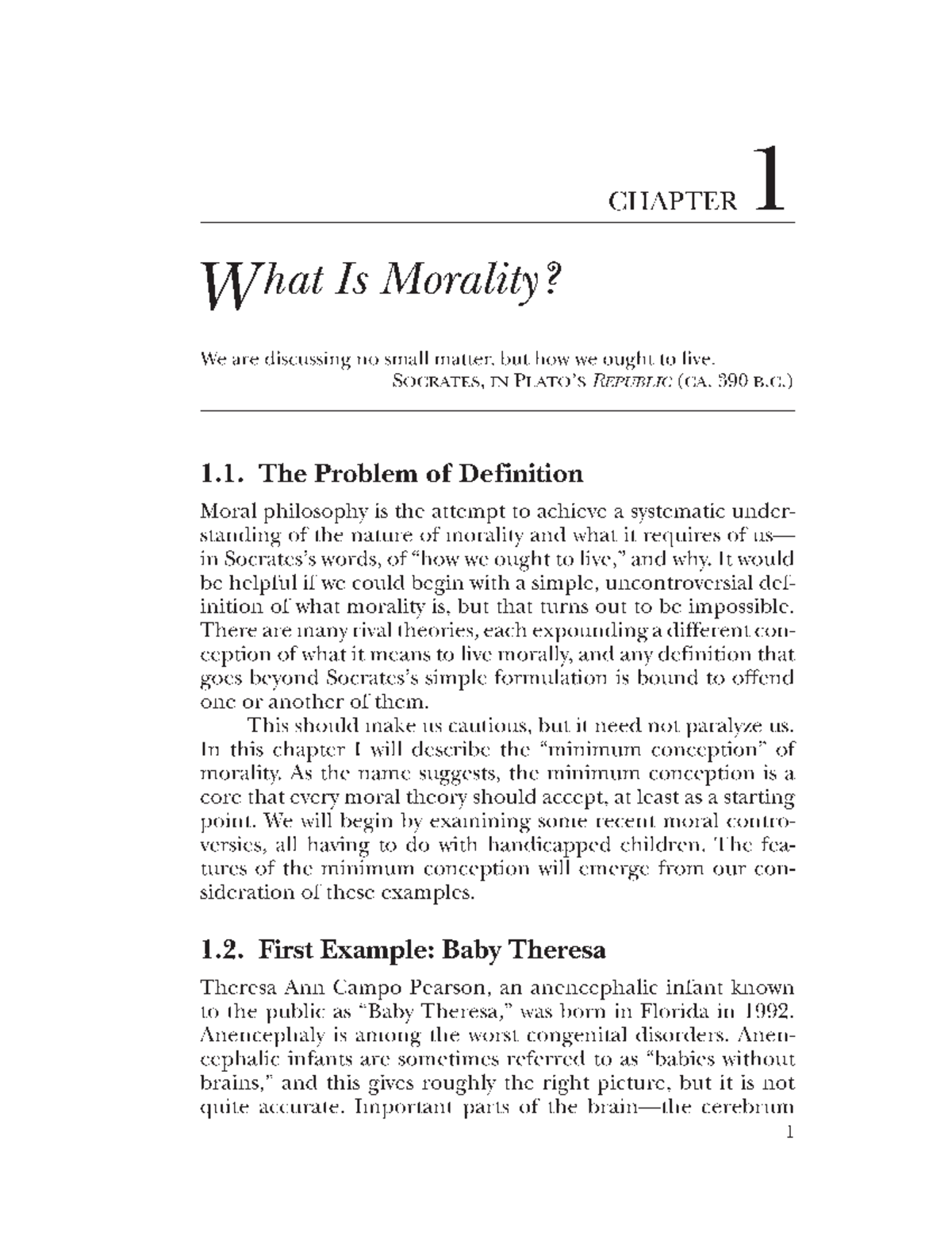 What-is-Morality - Morality means - CHAPTER 1 What Is Morality? We are discussing no small ...