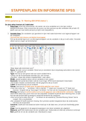 SPSS cheat sheet - spss notes for block 1 - SPSS cheat sheet Block 1 ...