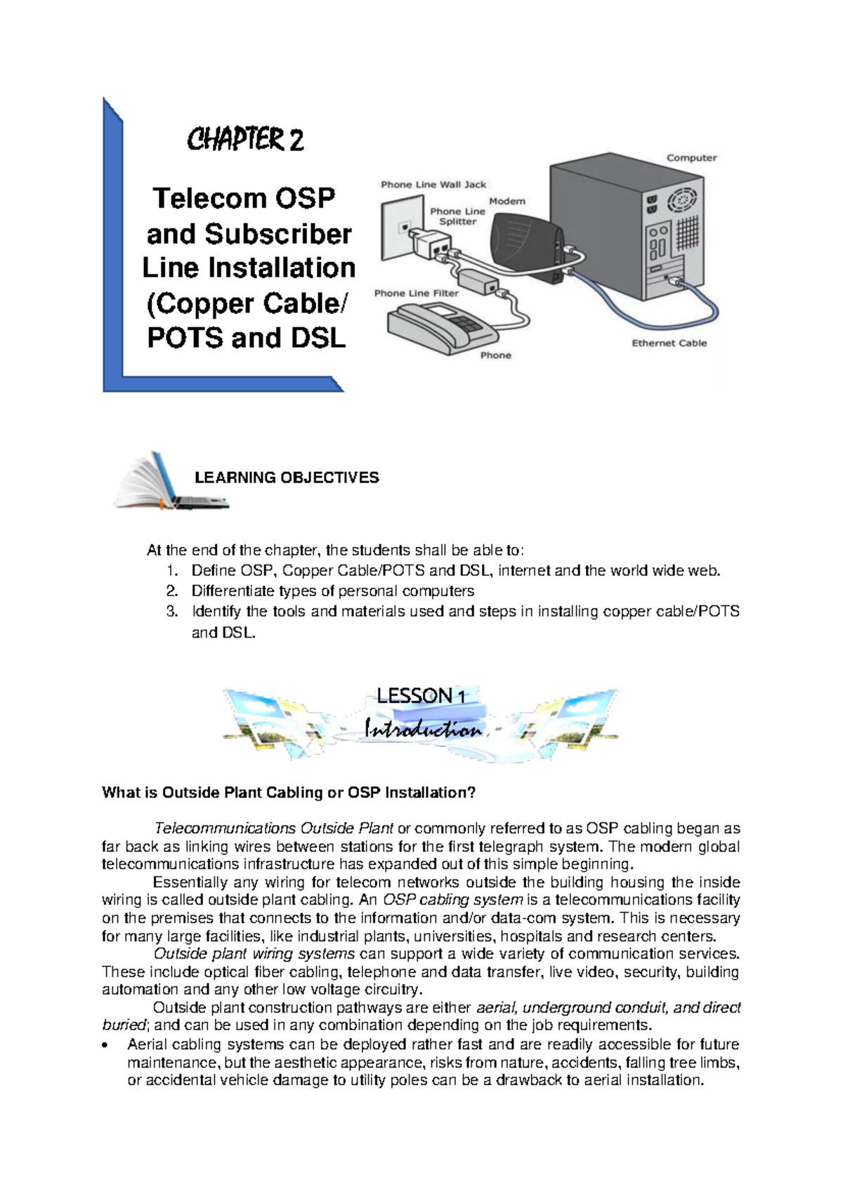Chapter-2 - Lecture note about computer system - CHAPTER 2 Telecom OSP ...