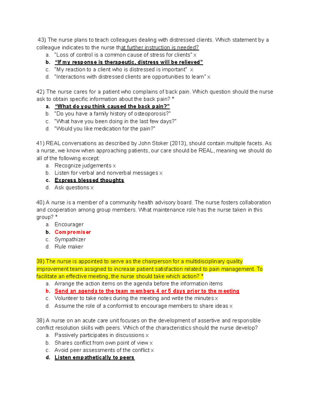 Nursing Communication Practice Questions - The nurse plans to teach ...