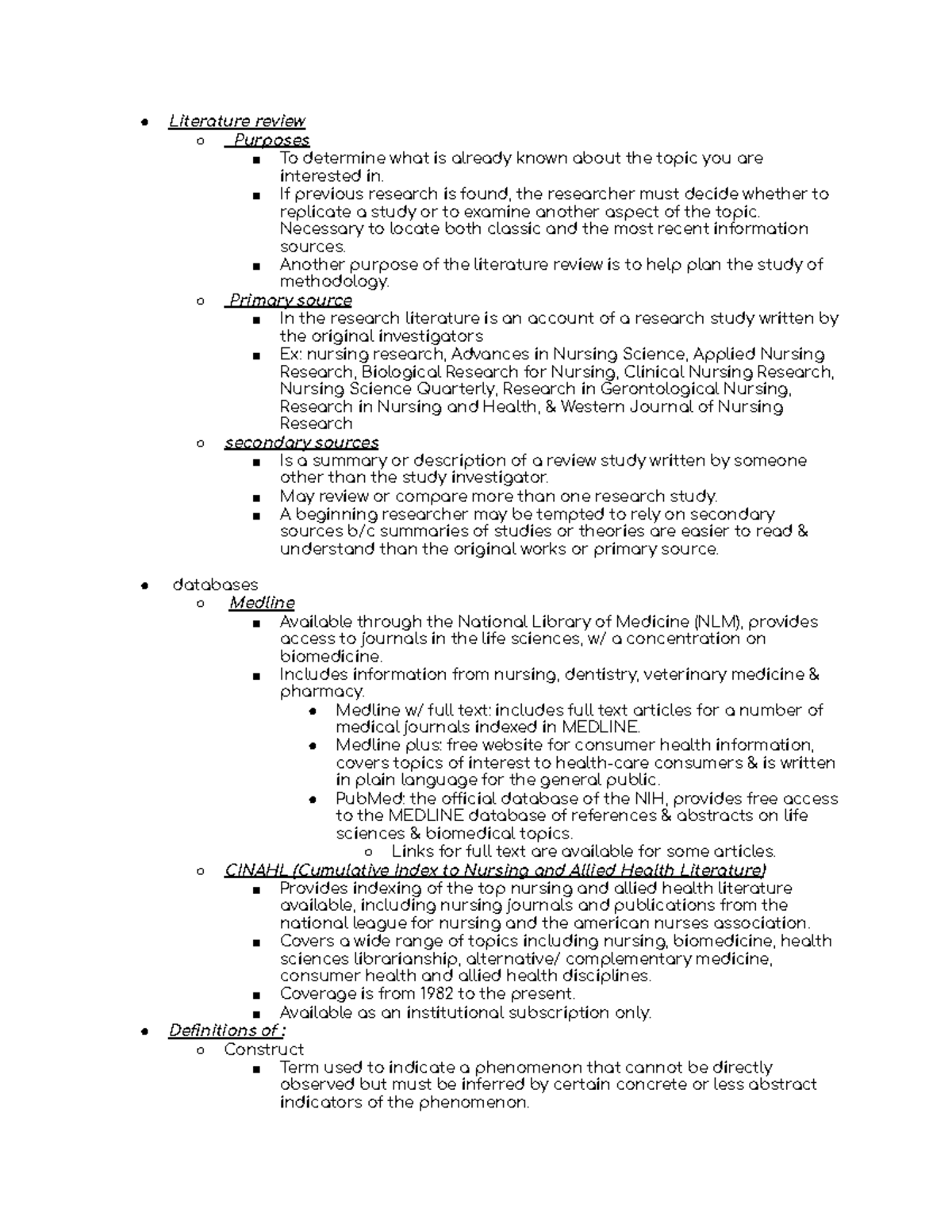 389 study guide -2 - Nursing 289 notes on anxiety, depression ...