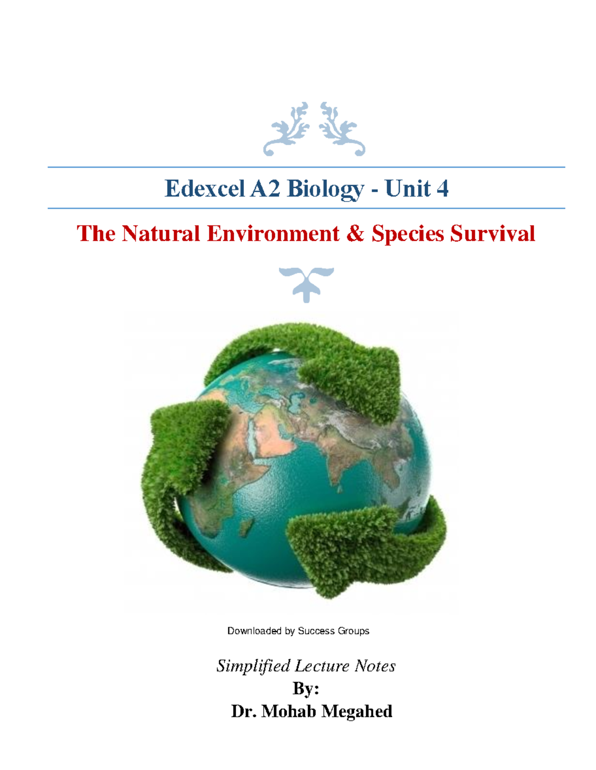 592650118-Unit-4 - As biology unit 4 notes - Edexcel A2 Biology - Unit ...