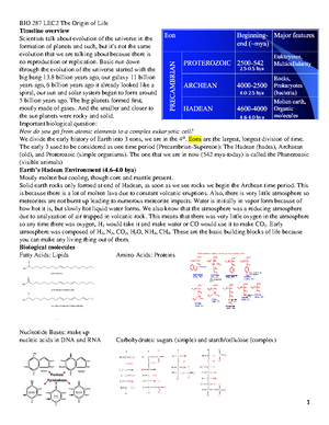 Exam 1 NOTE - Lecture notes 1-5 - Lecture 1 intro Genetic evolution ...