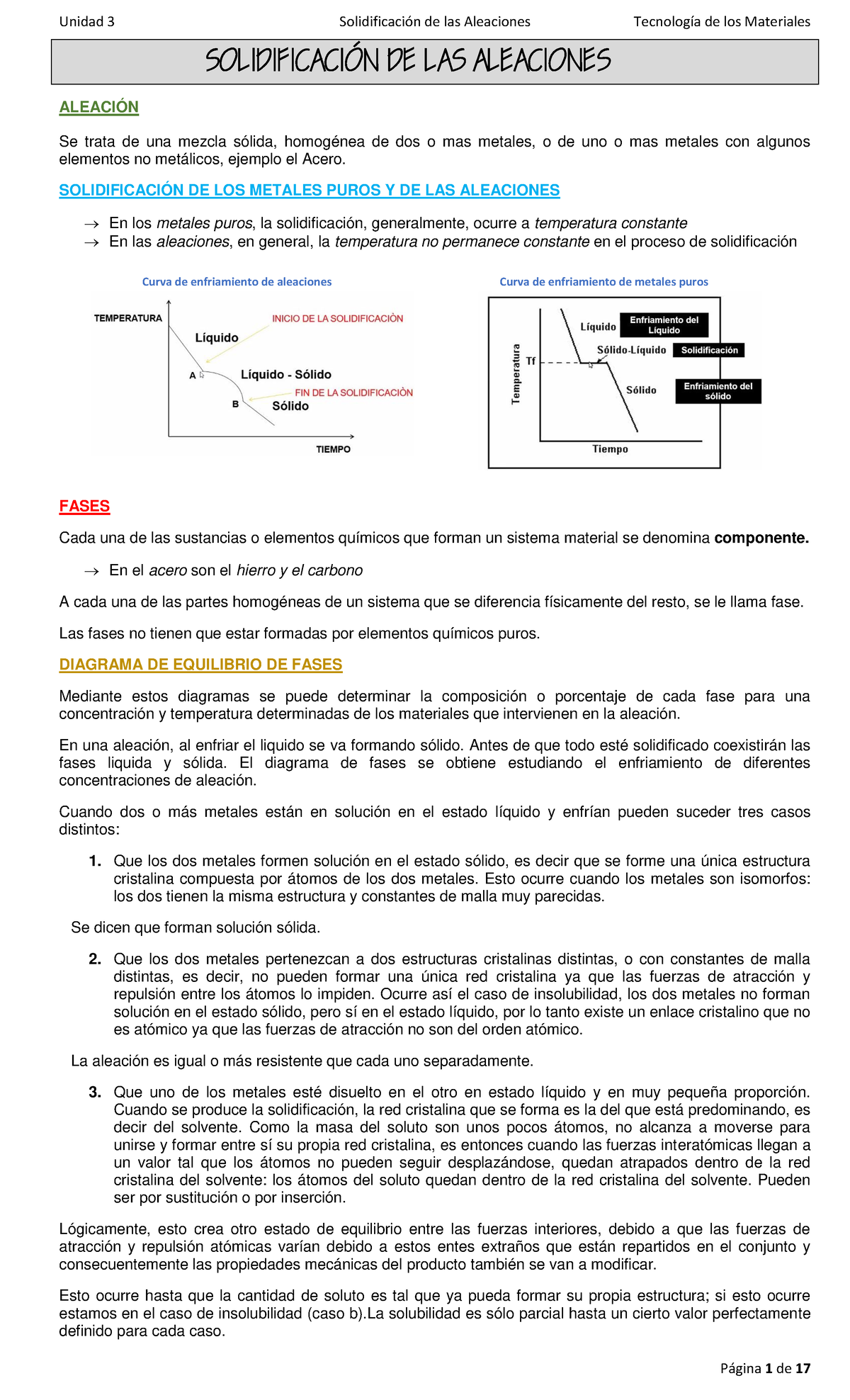 U3 Solidificación de Aleaciones - Warning: TT: undefined function: 32 Warning: TT: undefined ...