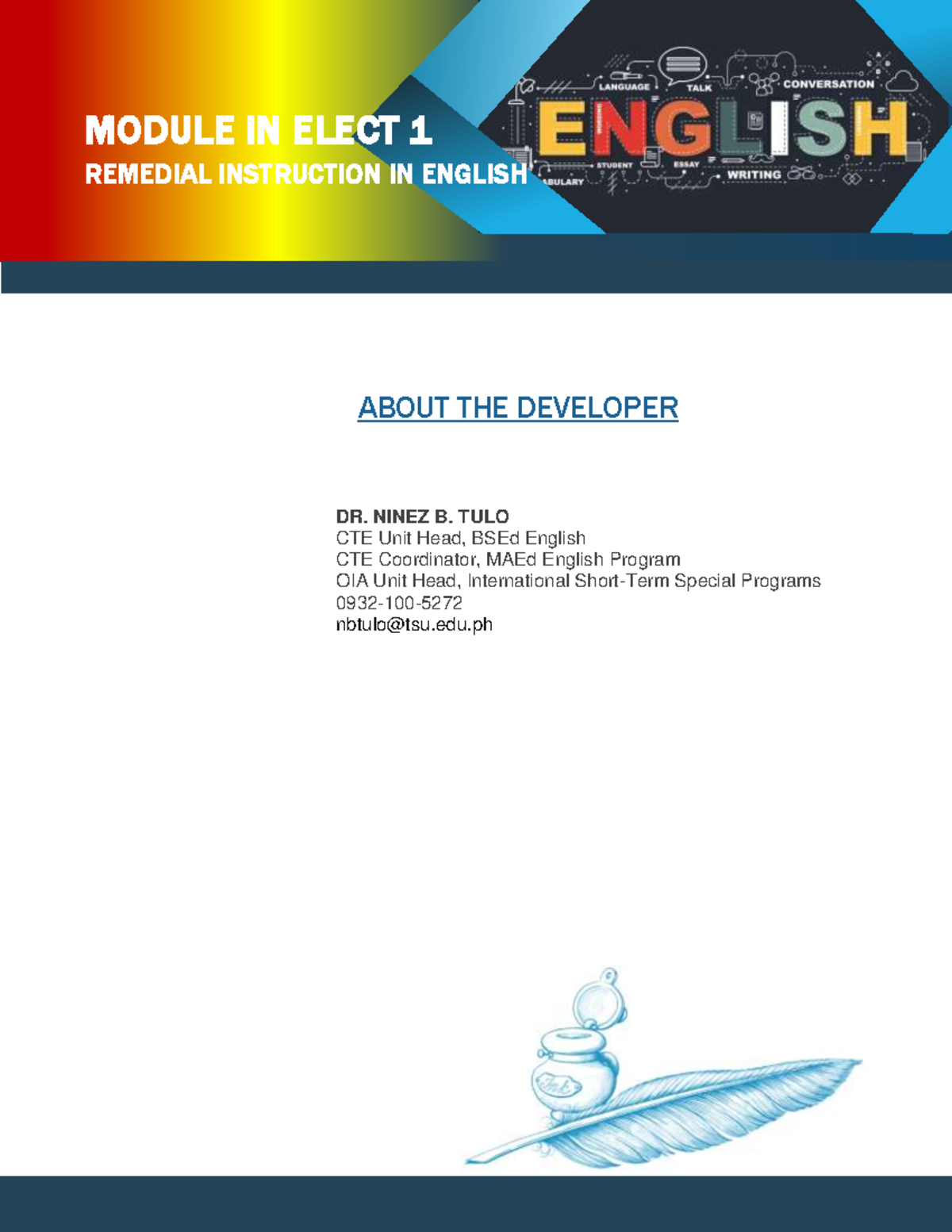 Module Elect 1 Remedial Instruction IN English - MODULE IN ELECT 1 ...