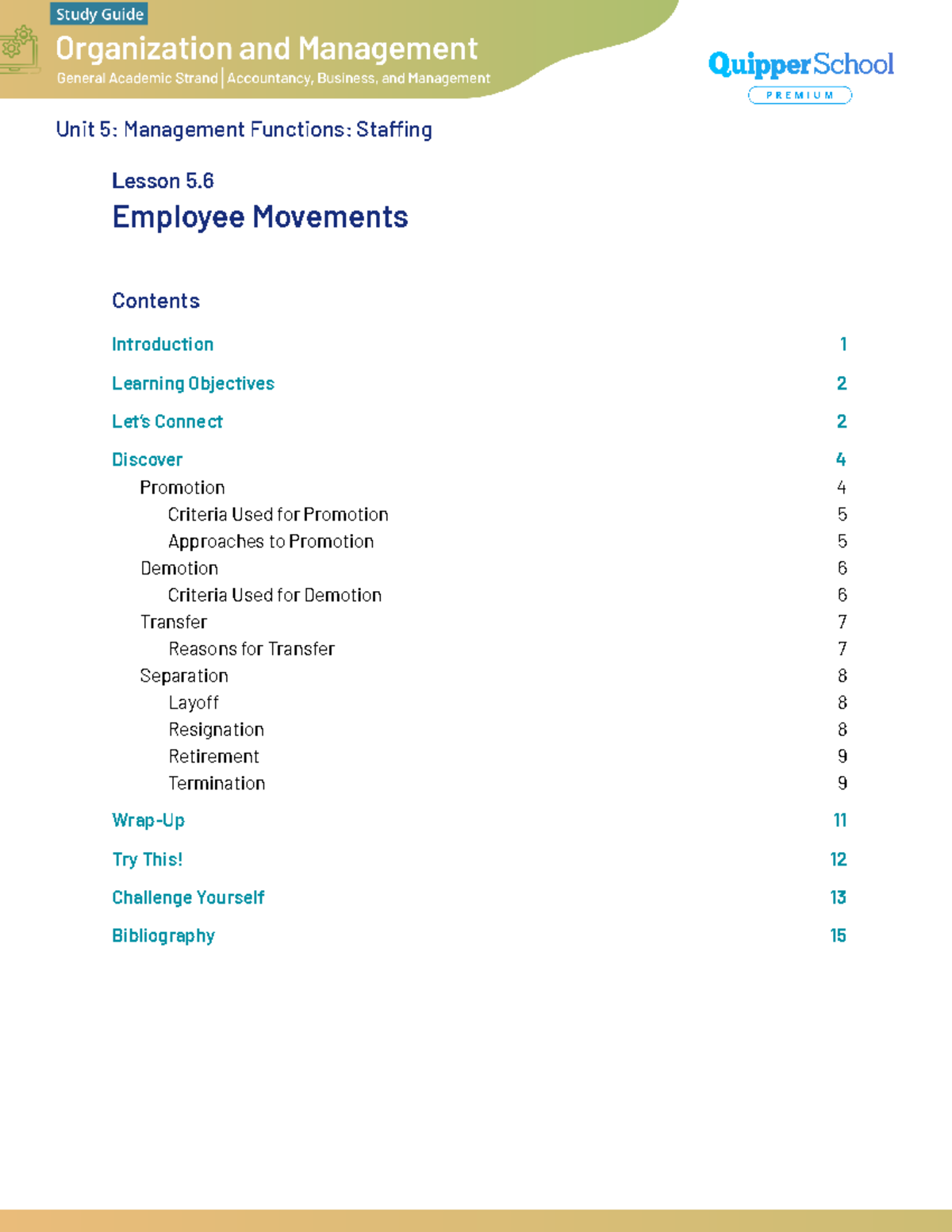 OAM 11 Q2 0506 SG Employee Movements - Employee Movements Lesson 5 ...