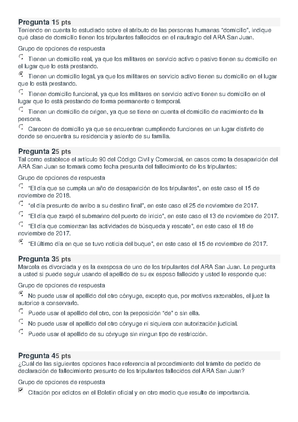 TP1 Privado 82% - T.P N°1 APROBADO 82% - Pregunta 15 pts Teniendo en cuenta lo estudiado sobre ...
