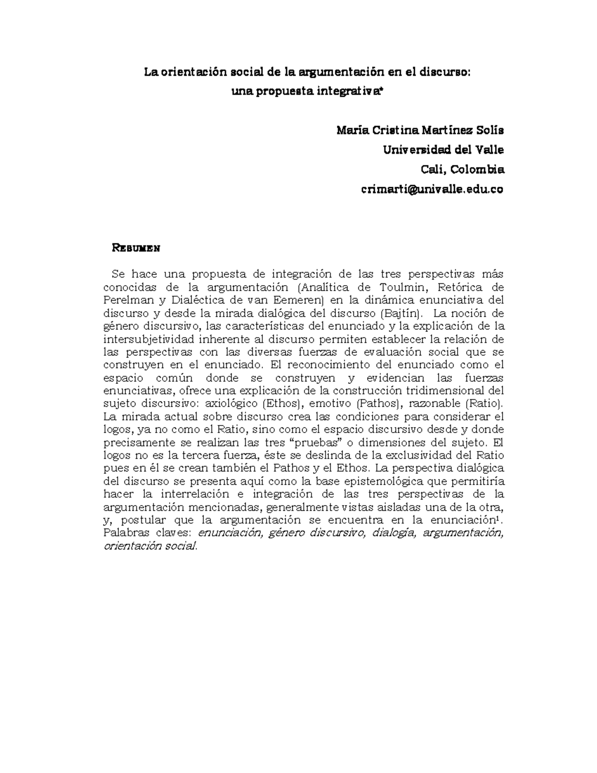 Orientacion social argumentacion discurso martinez - La orientación ...