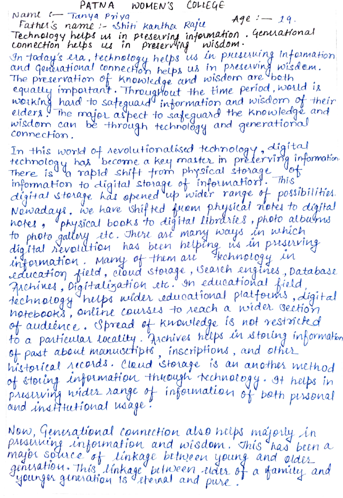 Adobe Scan Oct 14, 2023 - Essay on technology preserves information ...