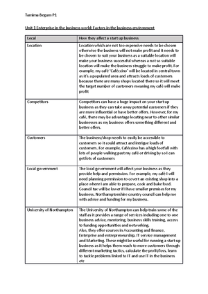 Unit 19 Assignment 1 - Pitching for a New Business - Copy - Level 3 ...