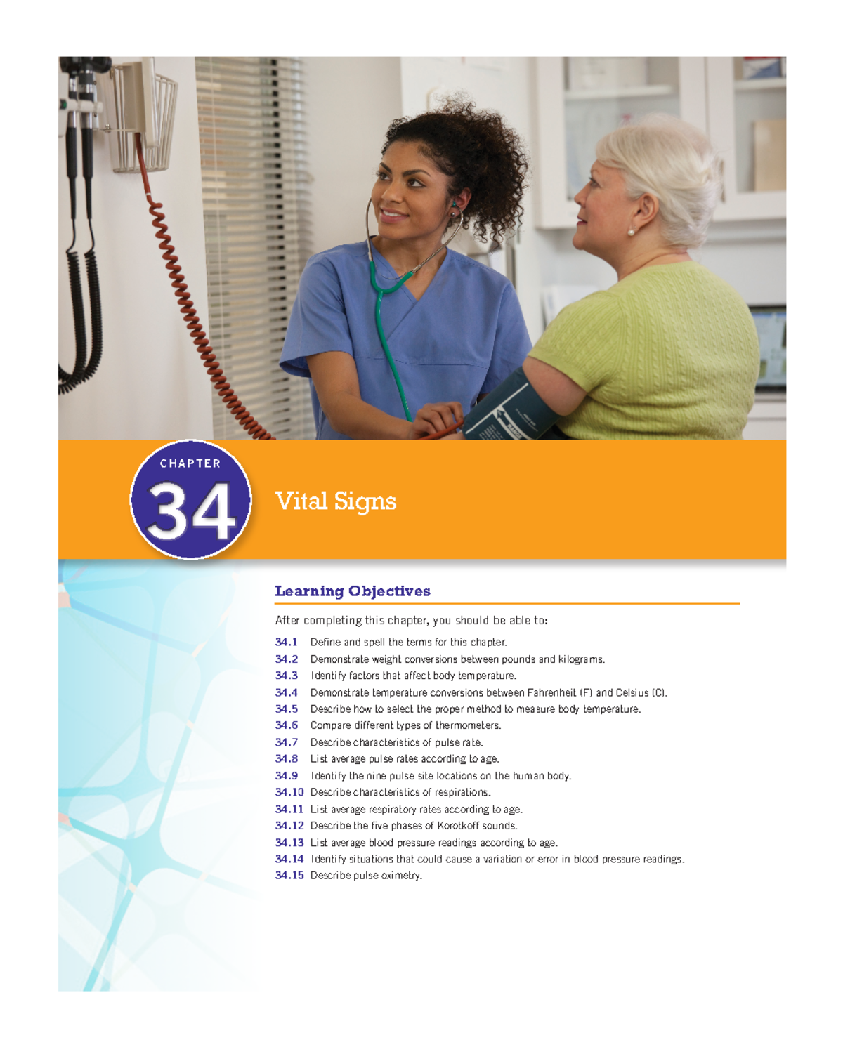 Vital Signs - Learning Objectives After completing this chapter, you ...