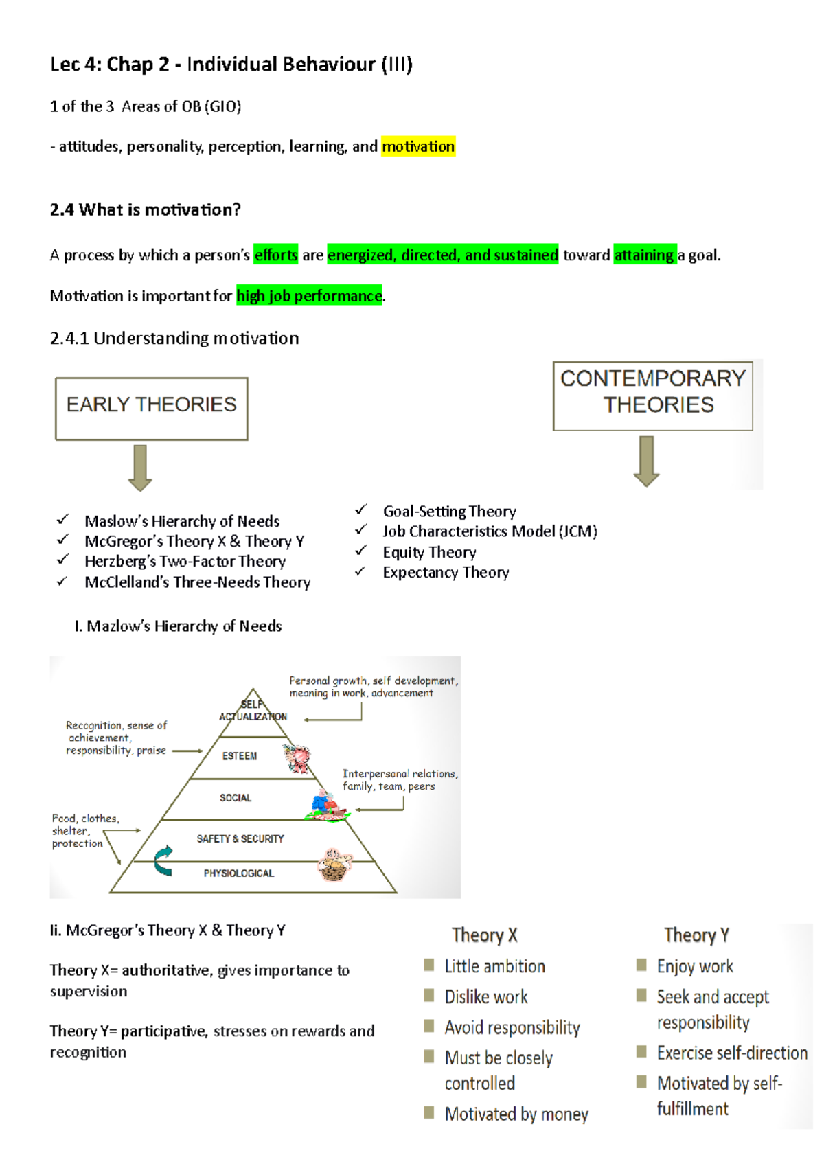 CHP 2 (III) (L4) - OB - Lecture Notes - Lec 4: Chap 2 - Individual ...