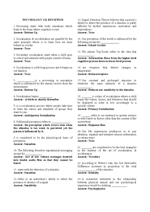 PSYCH 111 CHAP3-8 - Introduction to Psychology - Studocu