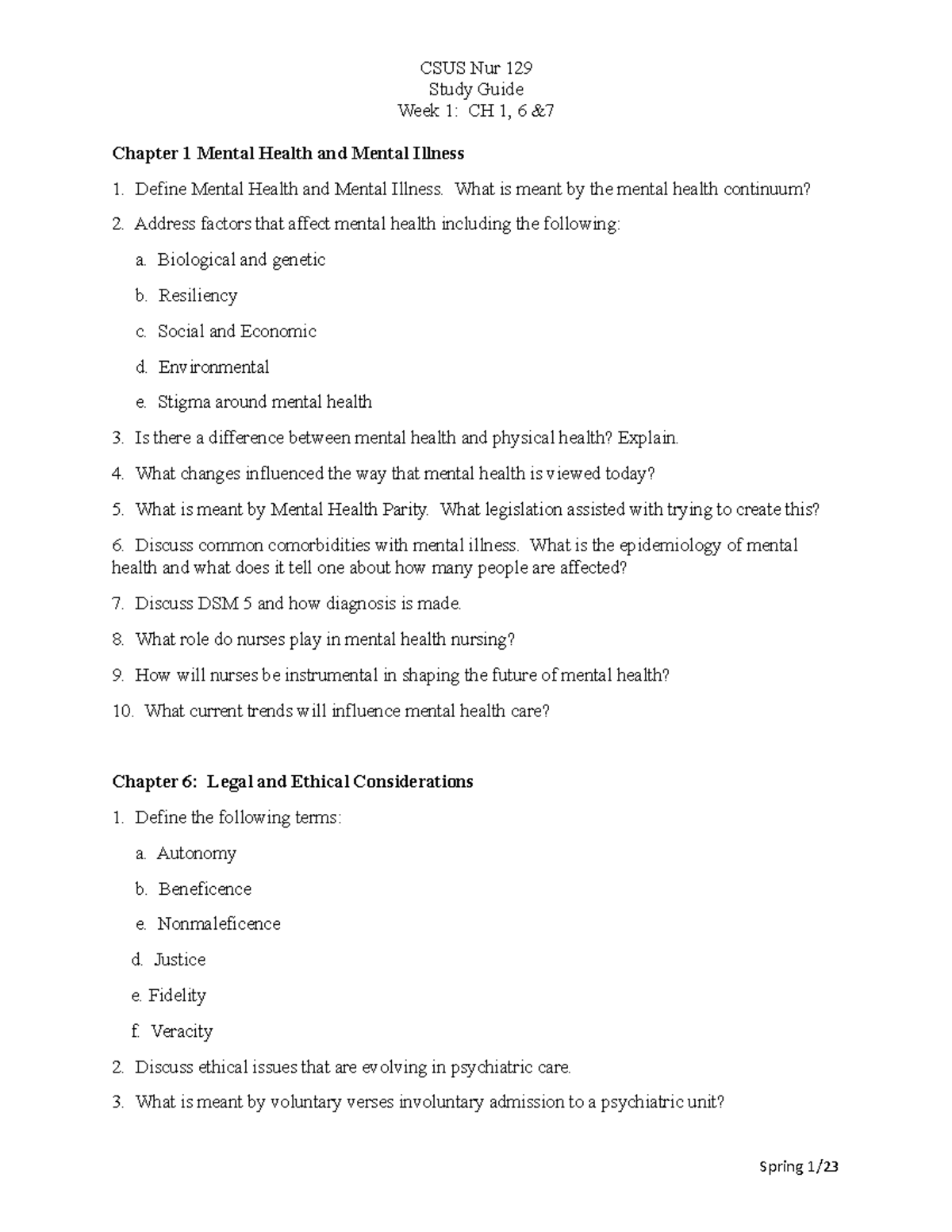 Week 1 Study Guide CSUS Nur 129 Study Guide Week 1 CH 1 6 Chapter week-1-study-guide-csus-nur-129-study-guide-week-1-ch-1-6-chapter
