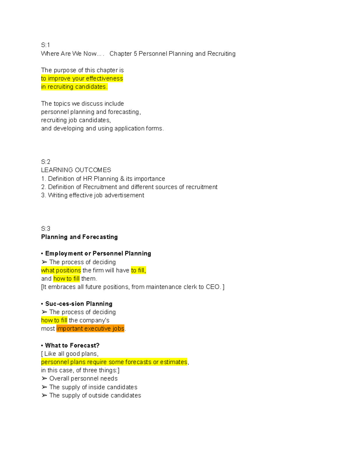 Hrm C 5 Chapter 5 Personnel Planning And Recruiting The Purpose Of