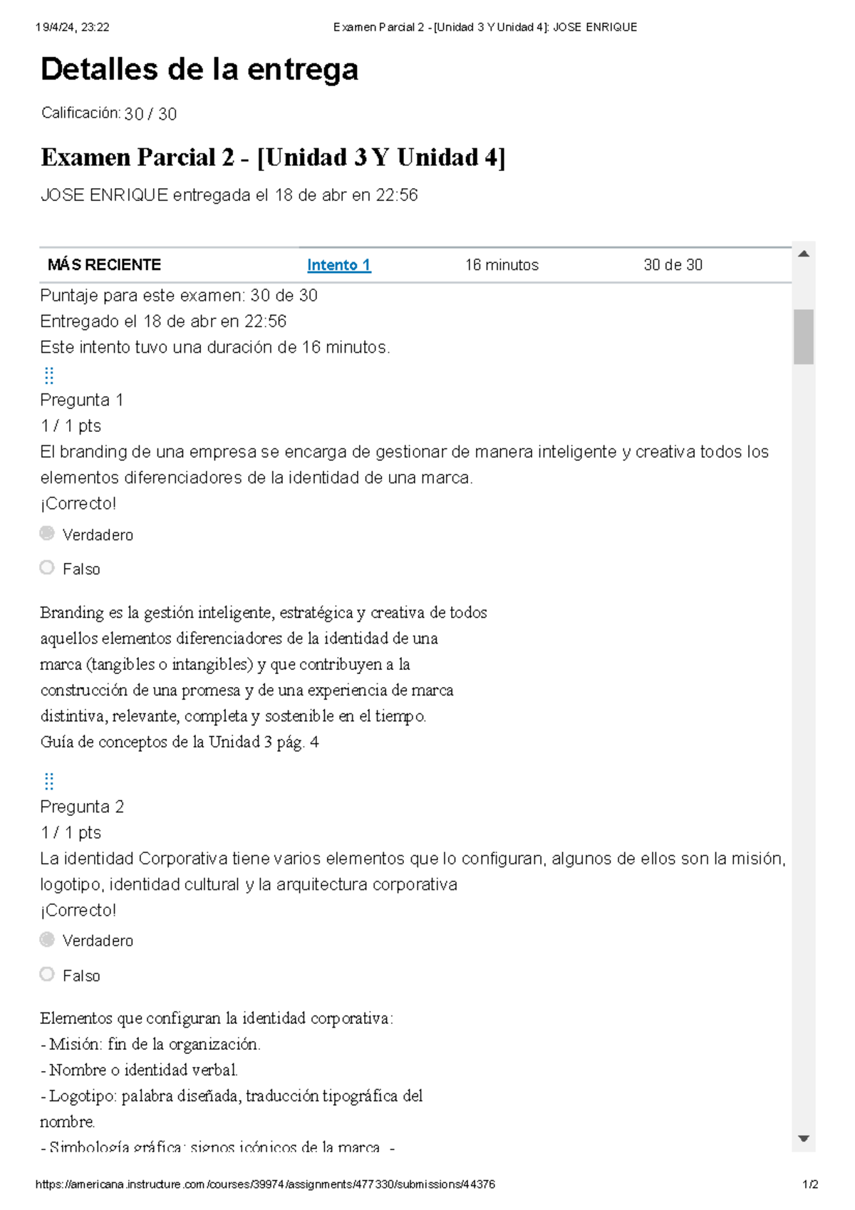 Examen Parcial 2 - [Unidad 3 Y Unidad 4] - 19/4/24, 23:22 Examen ...