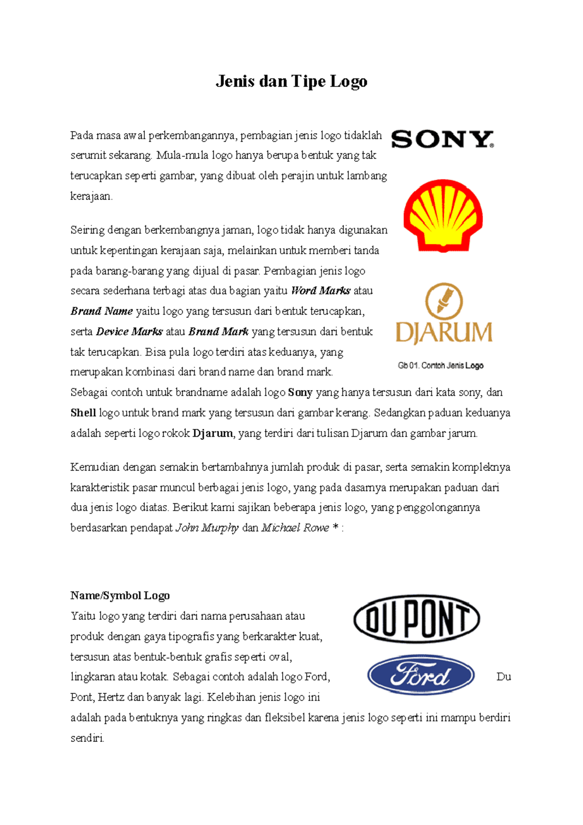 Jenis-jenis dan Tipe Logo - Jenis dan Tipe Logo Pada masa awal ...