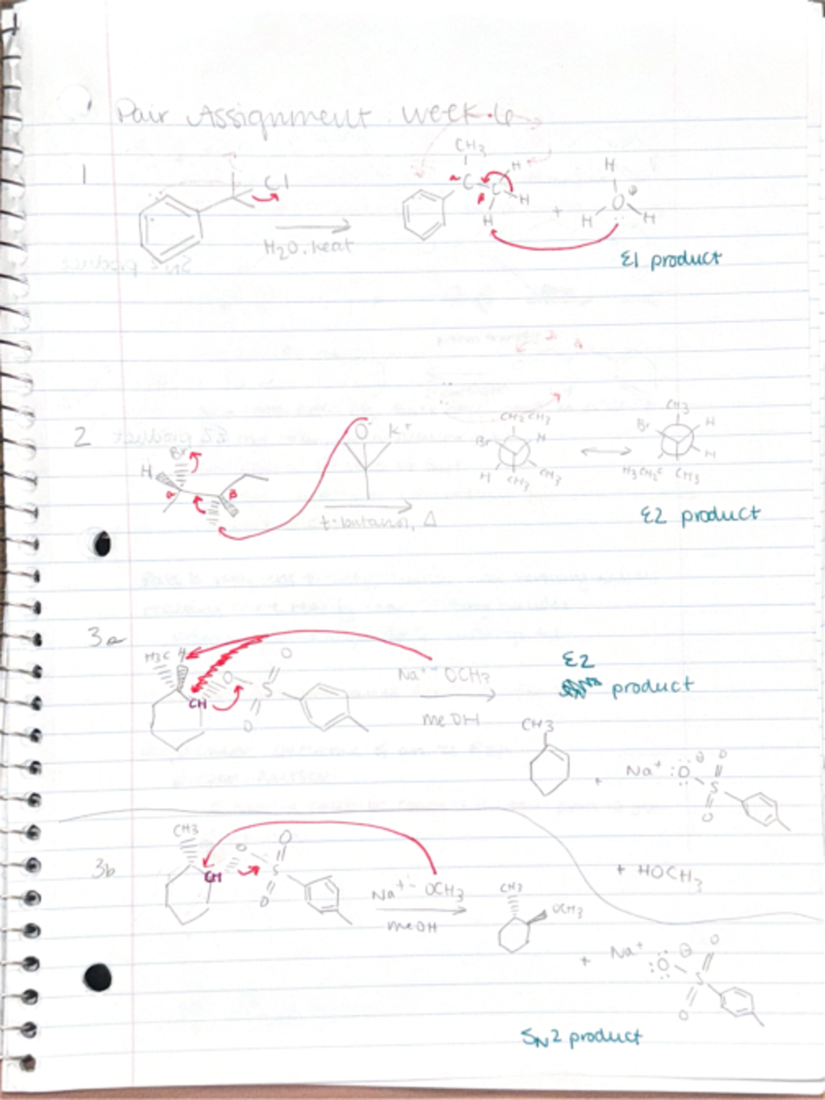 Week 6 - Practice problems for learning reaction mechanisms. - CHEM ...