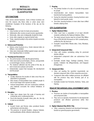 CLUP 2016-2026 Volume 3 - Sectoral Studies [Signed] - Planning 3 - Studocu