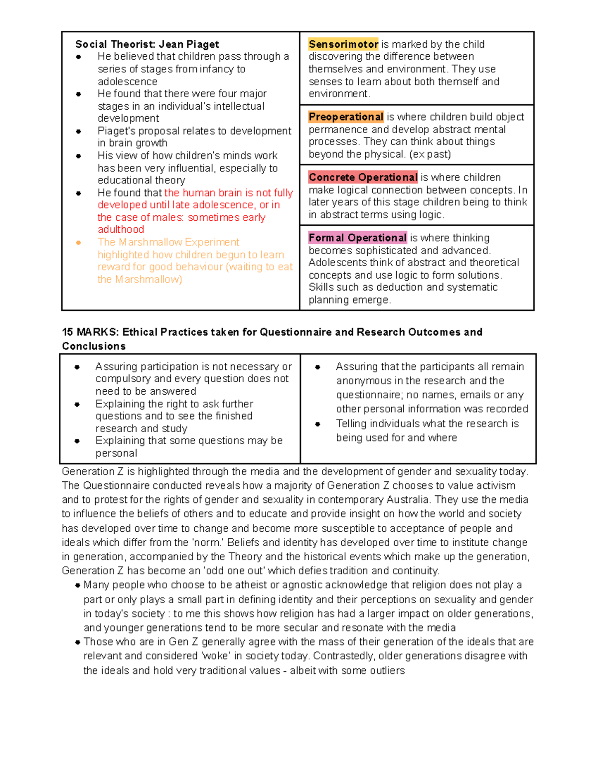 Society and Culture Cheat Sheet - Social Theorist: Jean Piaget He ...