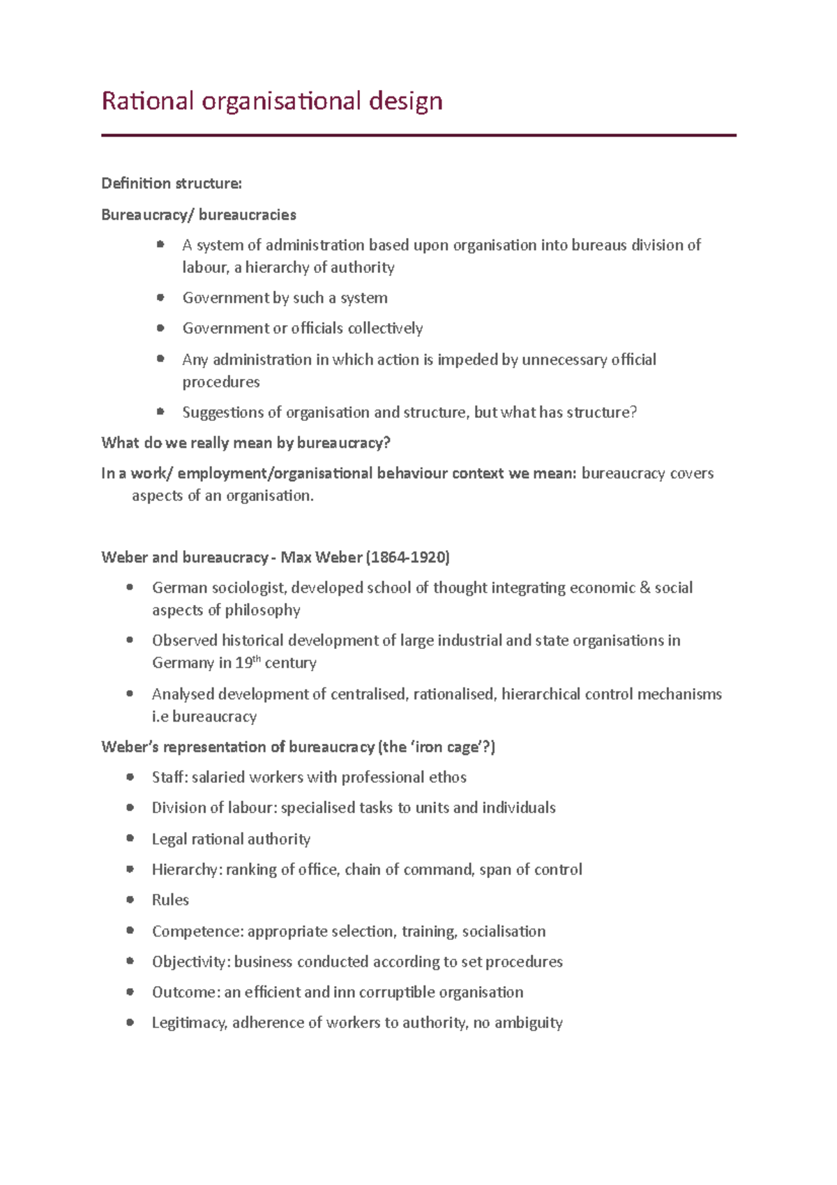 Rational organisation 13th oct - Rational organisational design ...
