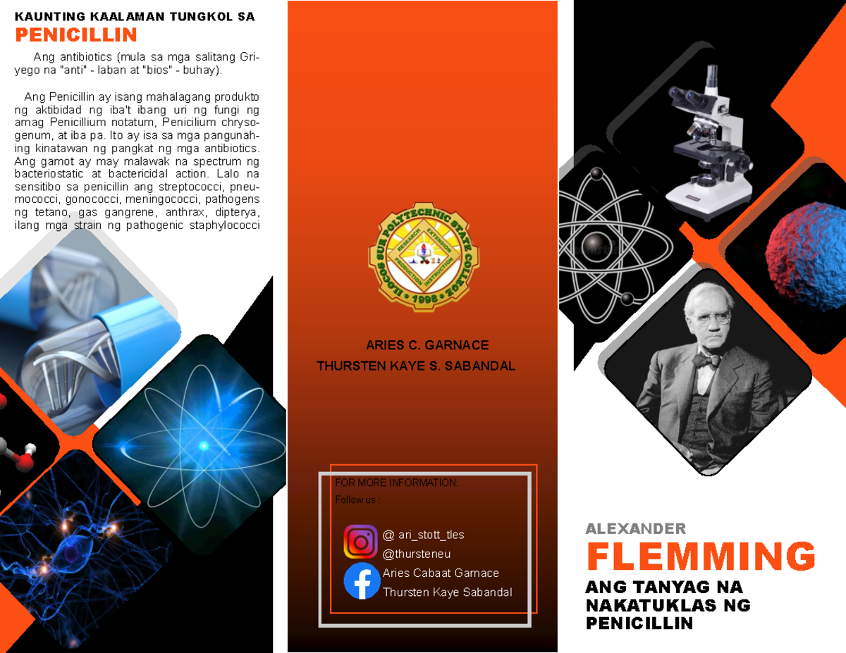 Alexander Fleming Final- BROCHURE ASSIGNMENT - ALEXANDER FLEMMING ANG ...