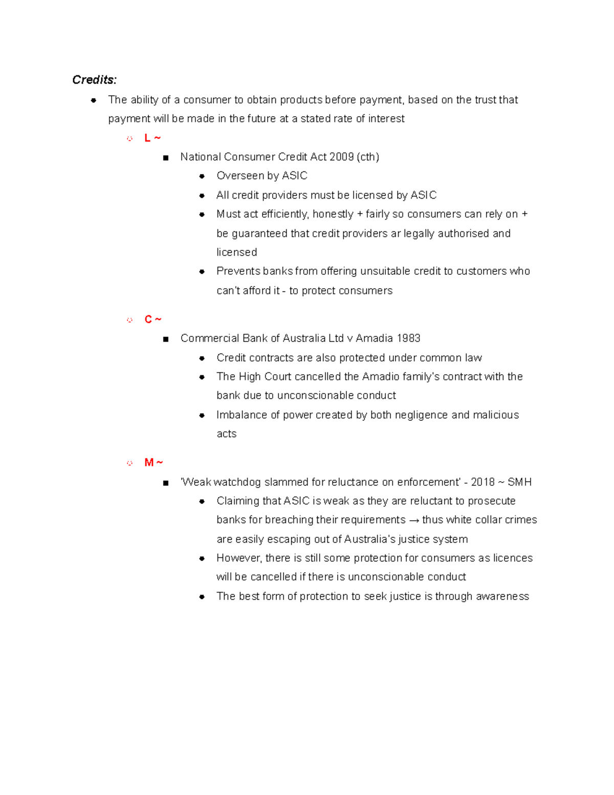 Contemporary Issues General Essay Notes - Credits: The ability of a ...