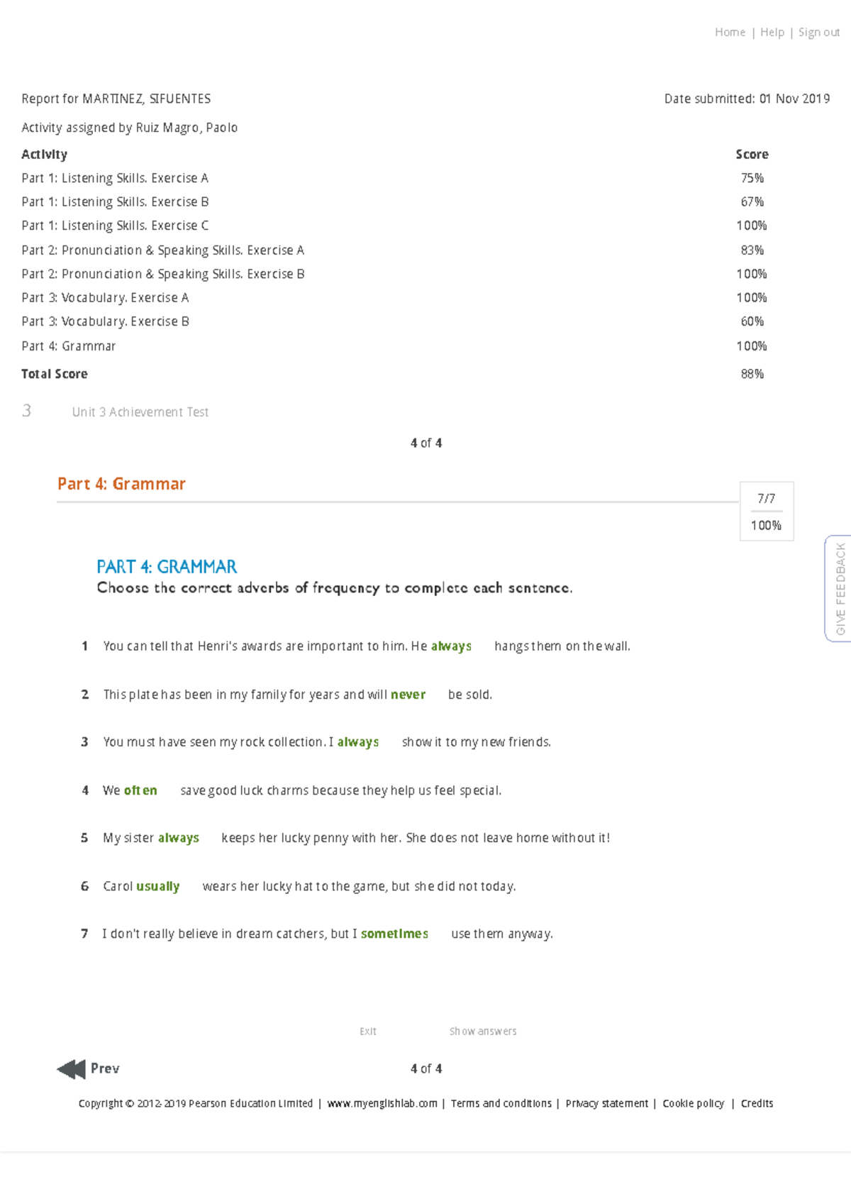 433299351-English - Gfvgbyb hgbh Hhh - / Report for MARTINEZ, SIFUENTES ...