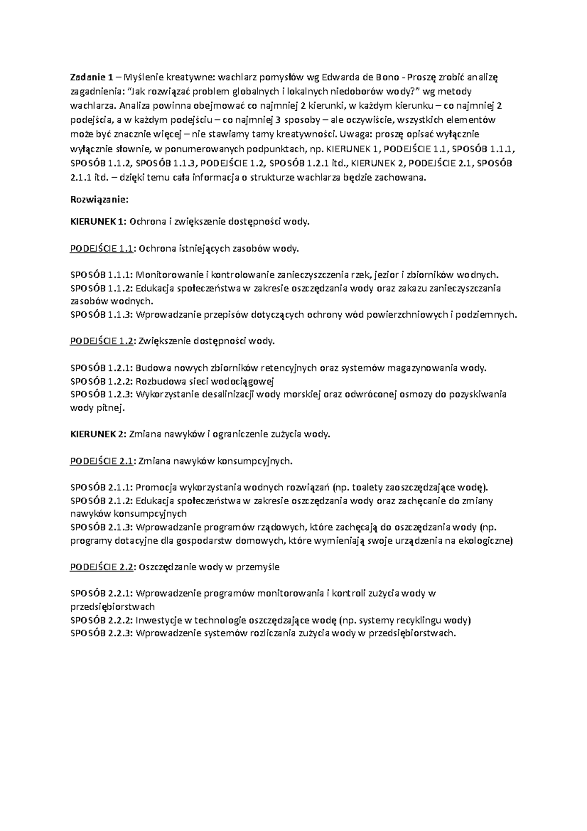 Mkik test 3 zadanie 1 - test 3 - Zadanie 1 – Myślenie kreatywne ...