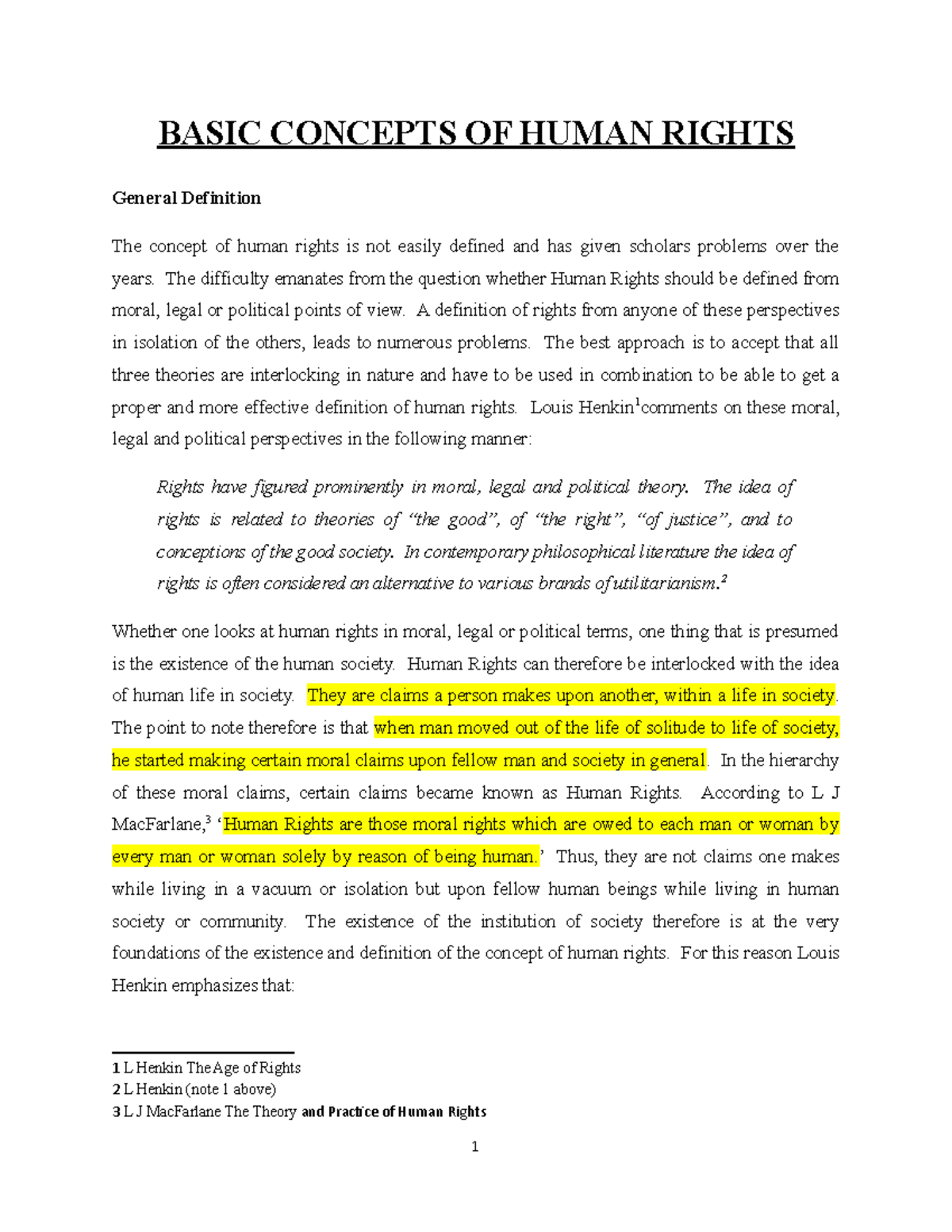 2 Basic Concepts OF Human Rights - BASIC CONCEPTS OF HUMAN RIGHTS ...