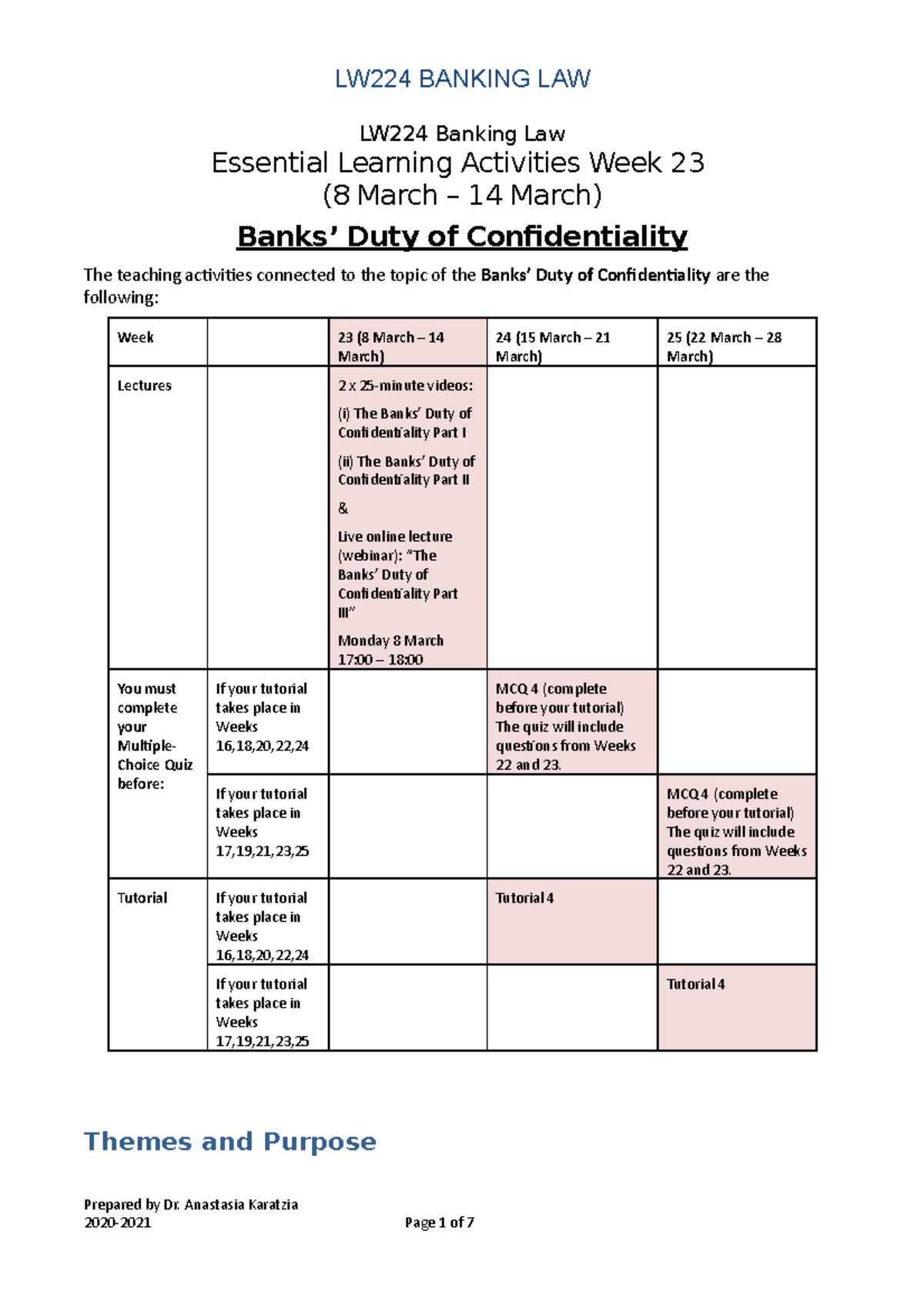 LW224 Essential Learning Activities - Week 23 - LW224 Banking Law ...