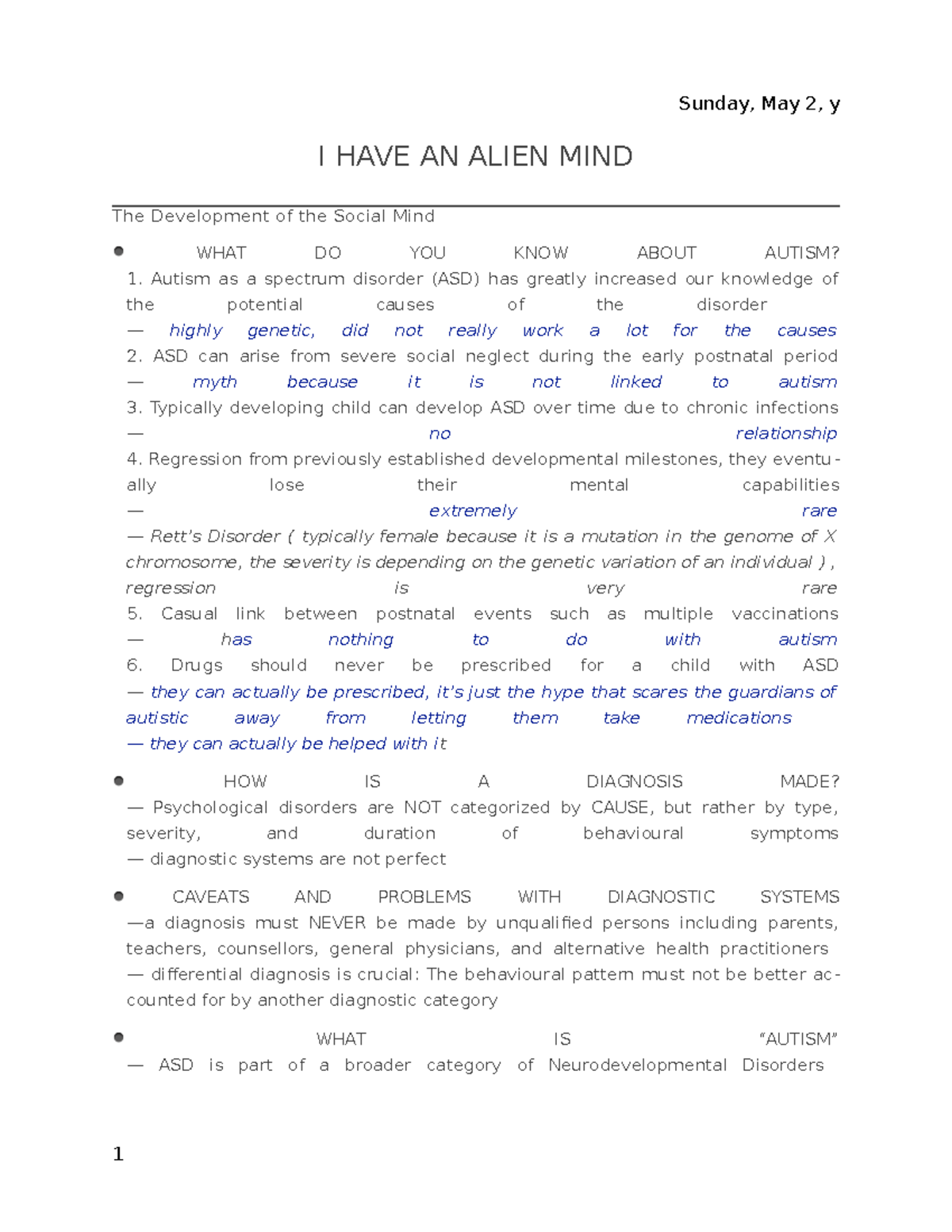 I Have An Alien Mind - Tuesday, April 30, y I HAVE AN ALIEN MIND The ...