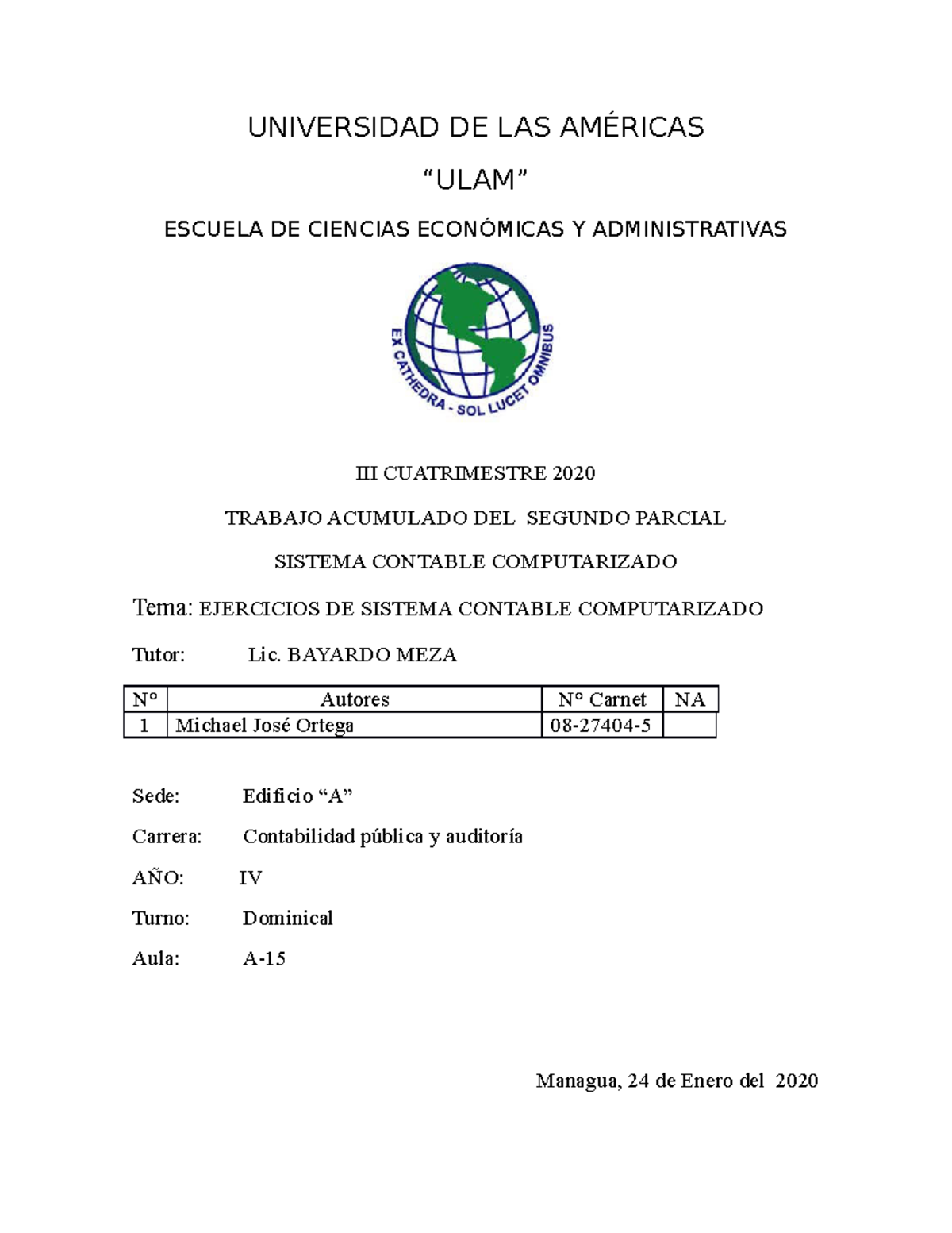 Logotipo De Ulam Managua