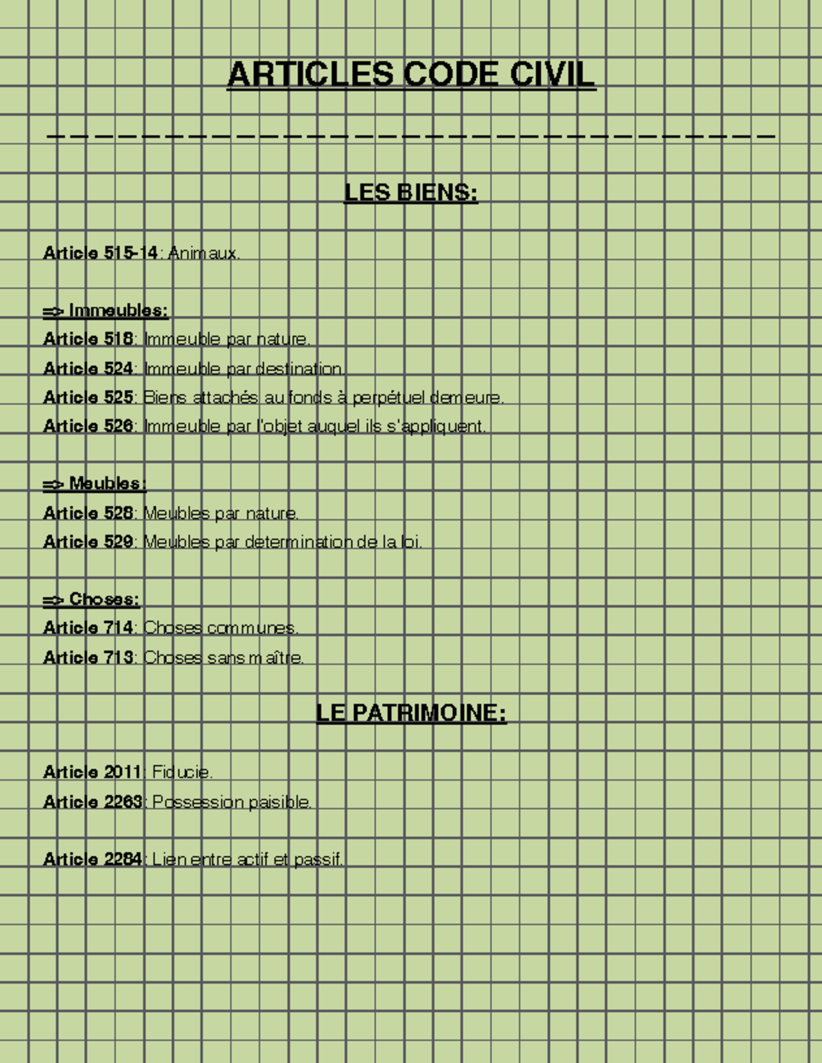 Articles Code civil - ARTICLES CODE CIVIL ...