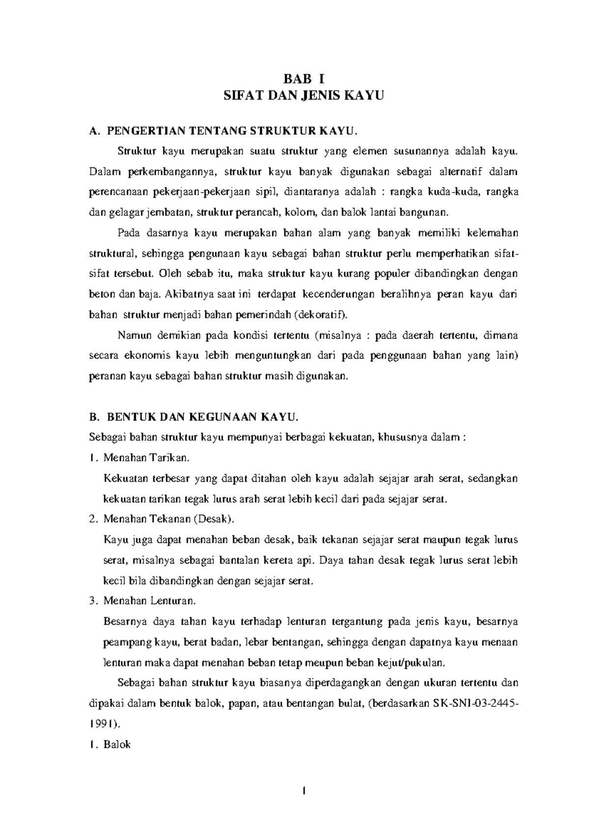 Inti Struktur KAYU - BAB I SIFAT DAN JENIS KAYU A. PENGERTIAN TENTANG ...