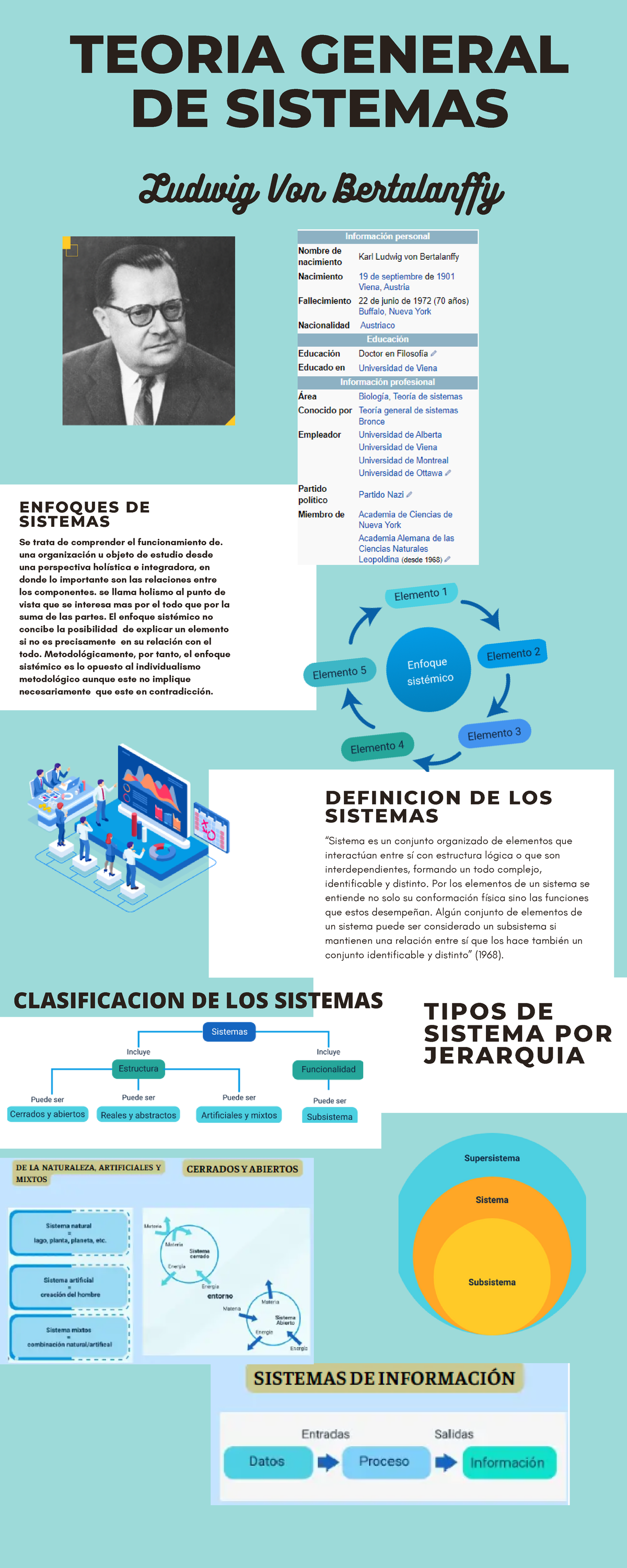 Infografia Teoria General DE Sistemas - DEFINICION DE LOS SISTEMAS ...