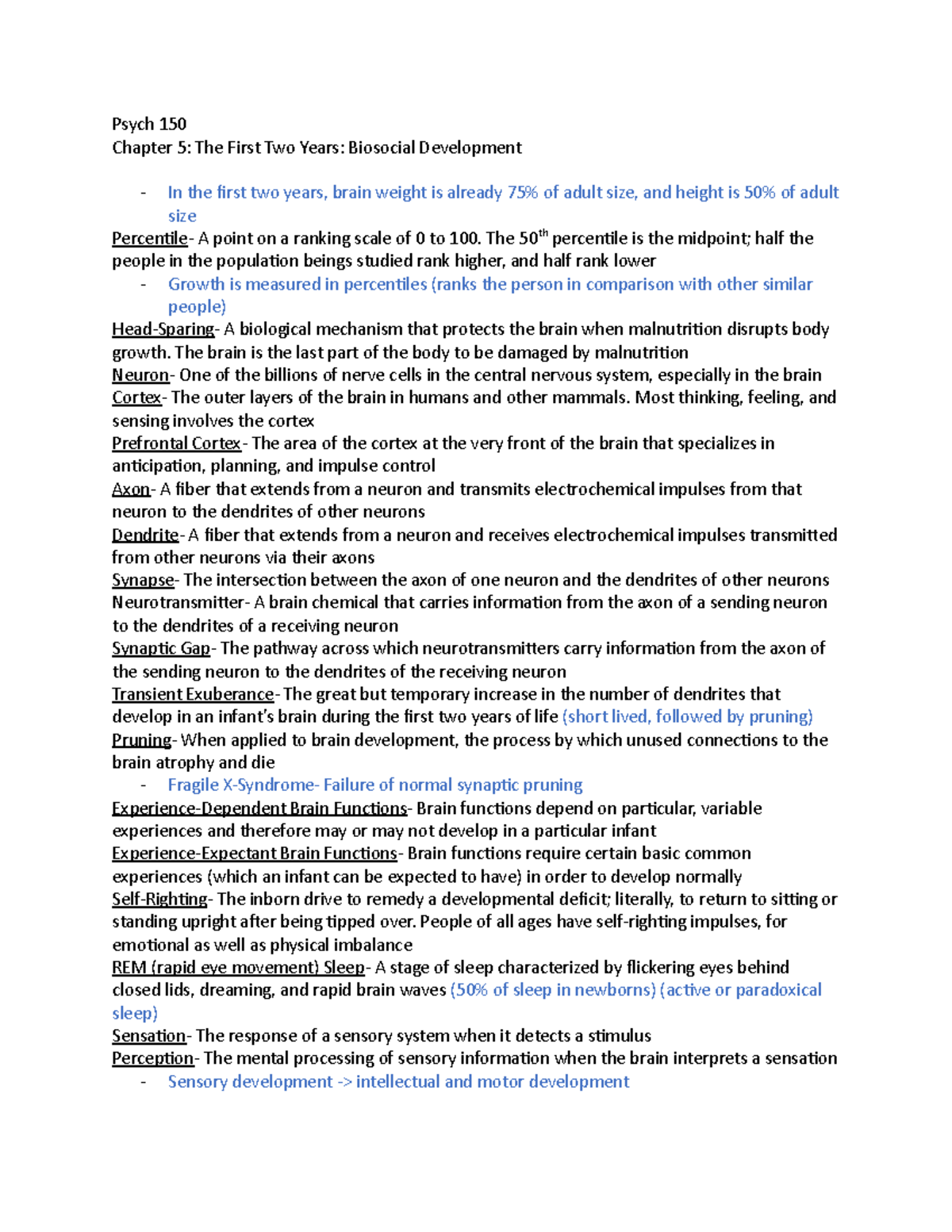 Chapter 5- The First Two Years- Biosocial Development - The 50th ...