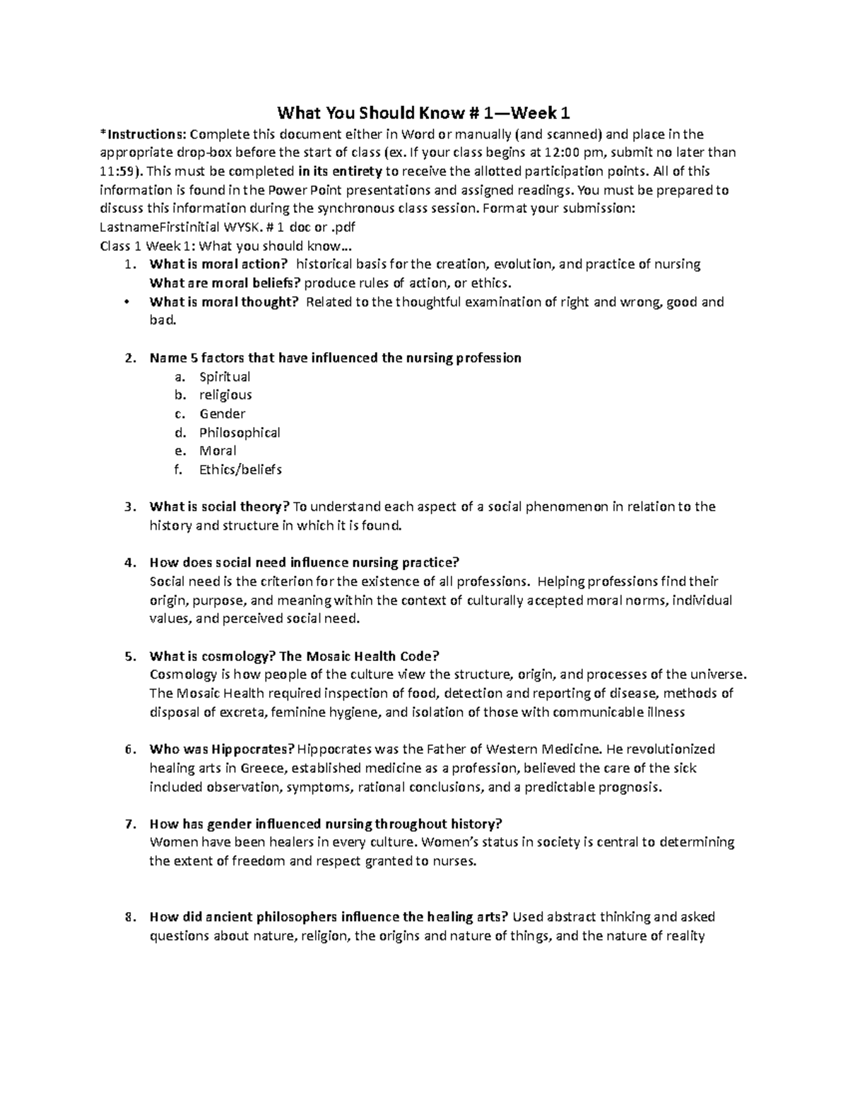 WYSK #1 - homework - What You Should Know # 1—Week 1 *Instructions ...