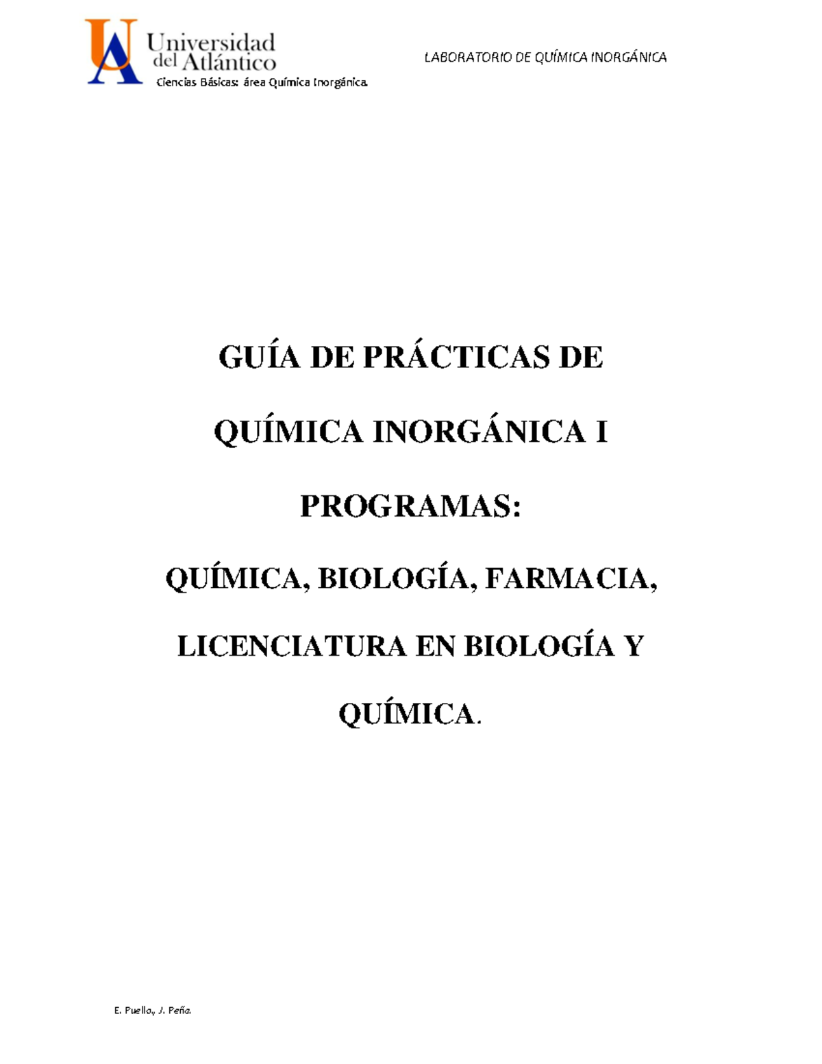 Practicas DE QU MICA Inorg NICA General final 1 - Ciencias Básicas: área Química Inorgánica ...