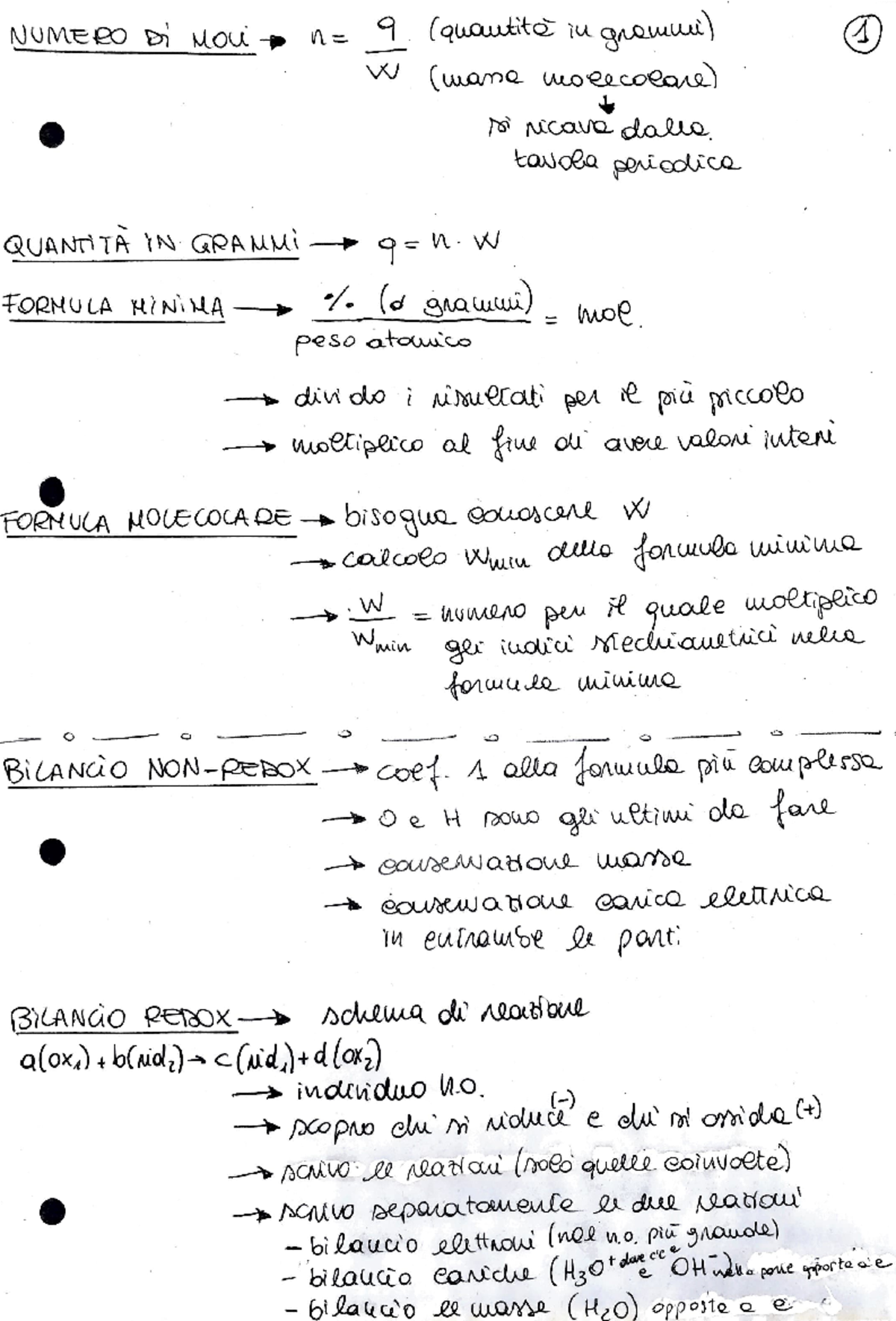 Formulario stechiometria - Chimica - Studocu